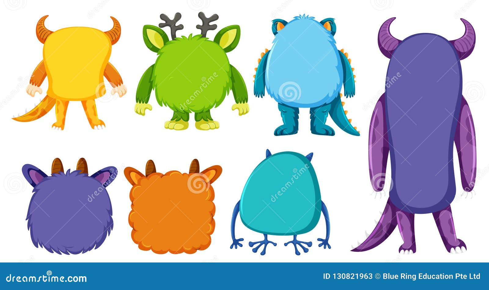 Back ok monster collection stock vector. Illustration of monster ...