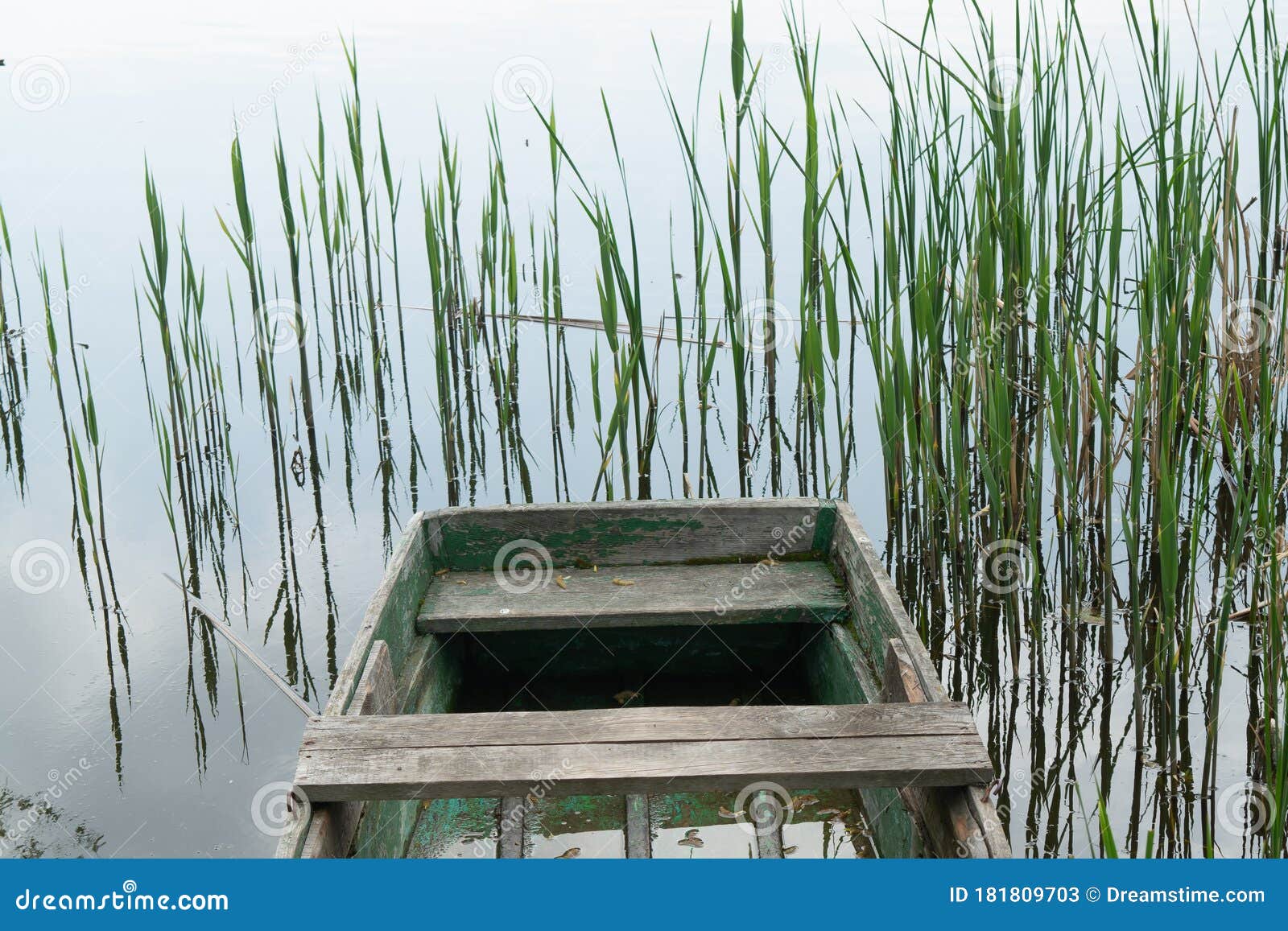 Back of an Old Boat in the Water Stock Image - Image of back ...