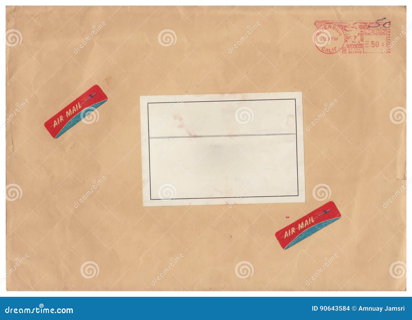 Back of an Old Envelope from 1966. Editorial Stock Image - Image of ...