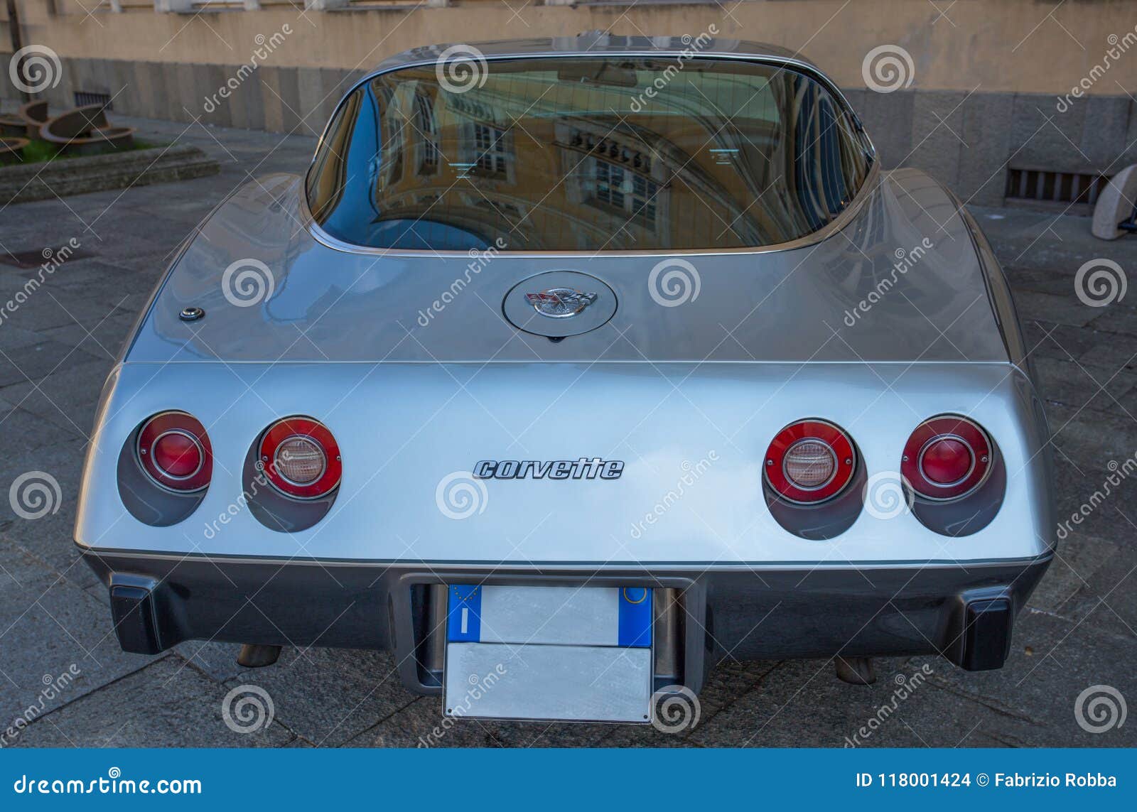 Back of an Old Grey Corvette Car Editorial Stock Image - Image of ...