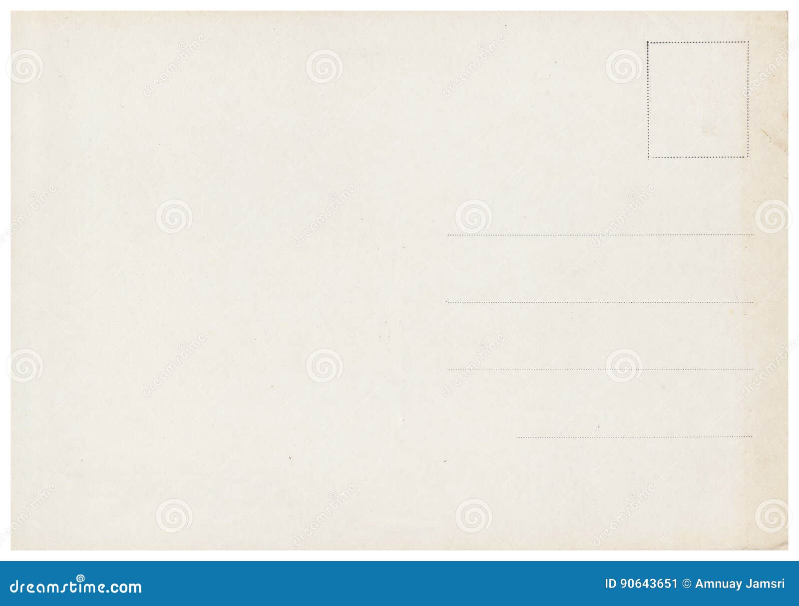 Back of an old postcard. stock image. Image of ancient - 90643651