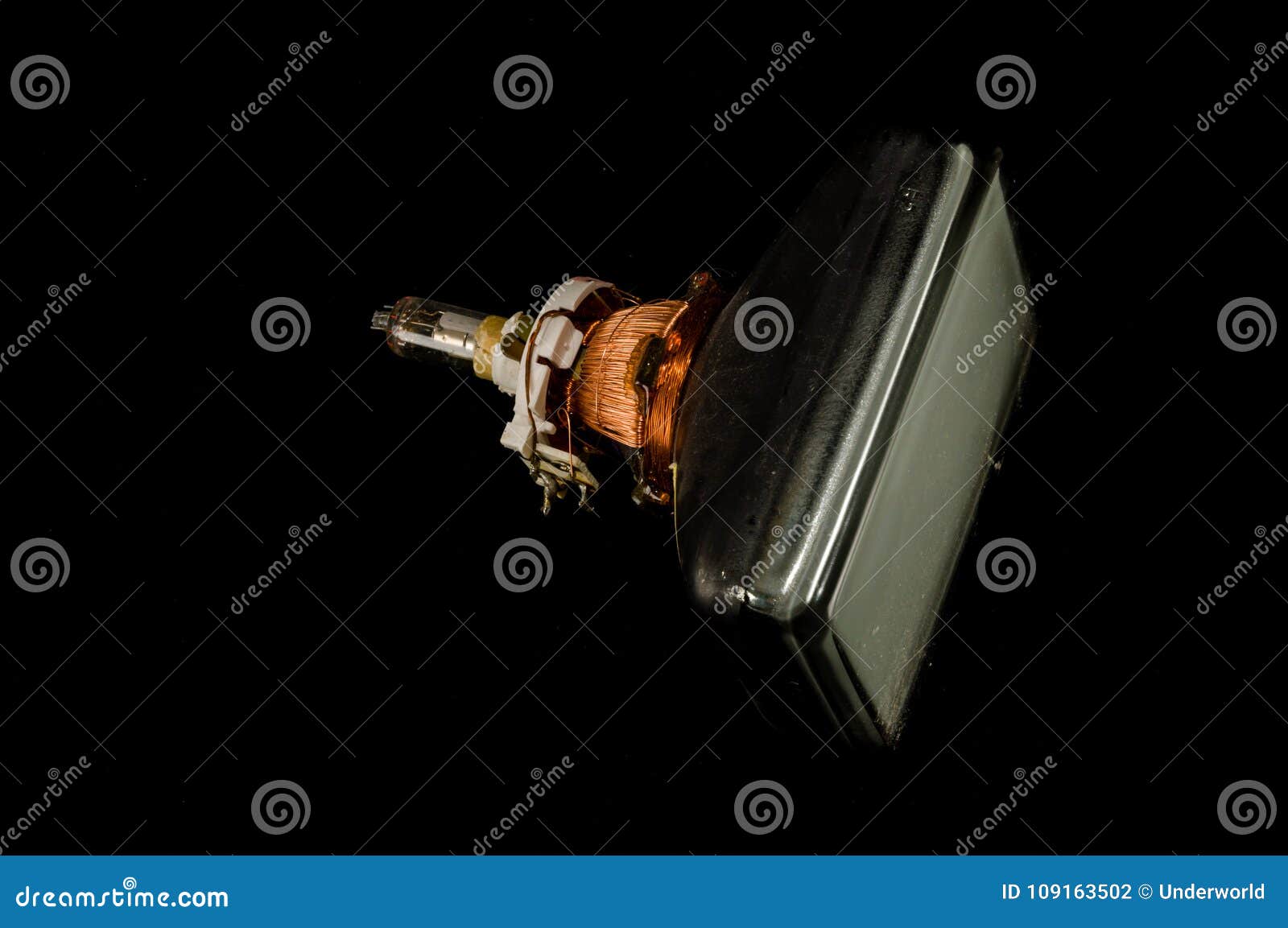 Back of Old Television Cathode Tube Isolated Stock Photo - Image of ...