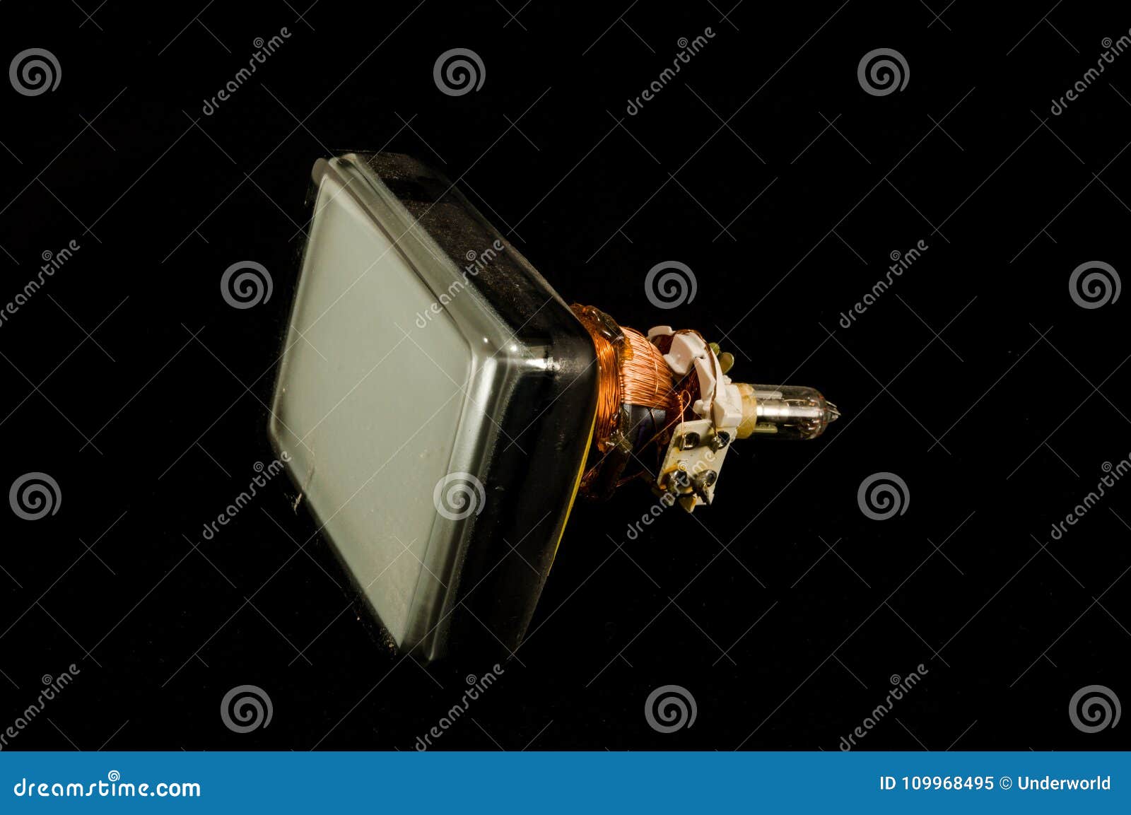 Old Cathode Tube TV Picture Tube - Littering The Environment. Stock ...