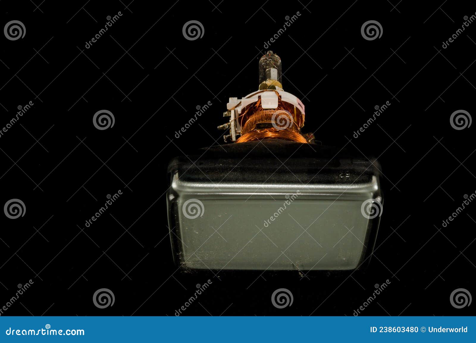 Back of Old Television Cathode Tube Isolated Stock Photo - Image of ...