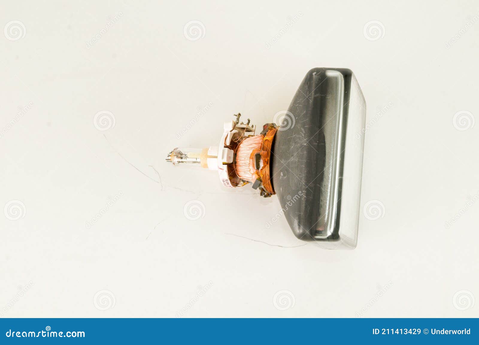 Back of Old Television Cathode Tube Isolated Stock Image - Image of ...