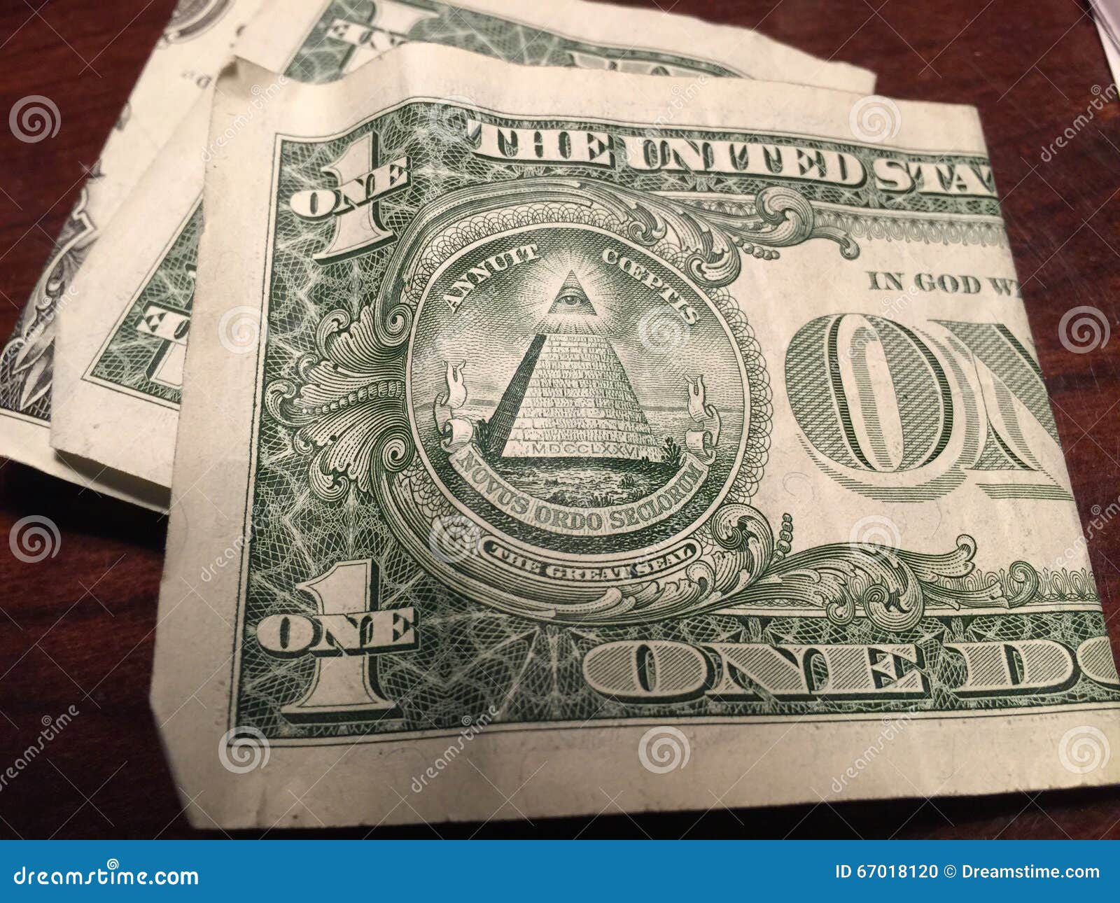 Back of one dollar bill stock photo. Image of bill, back - 67018120