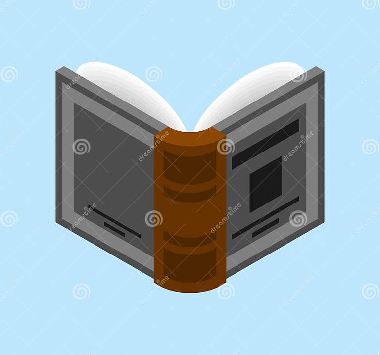 Back Open Book Isolated. Vector Illustration Stock Vector ...