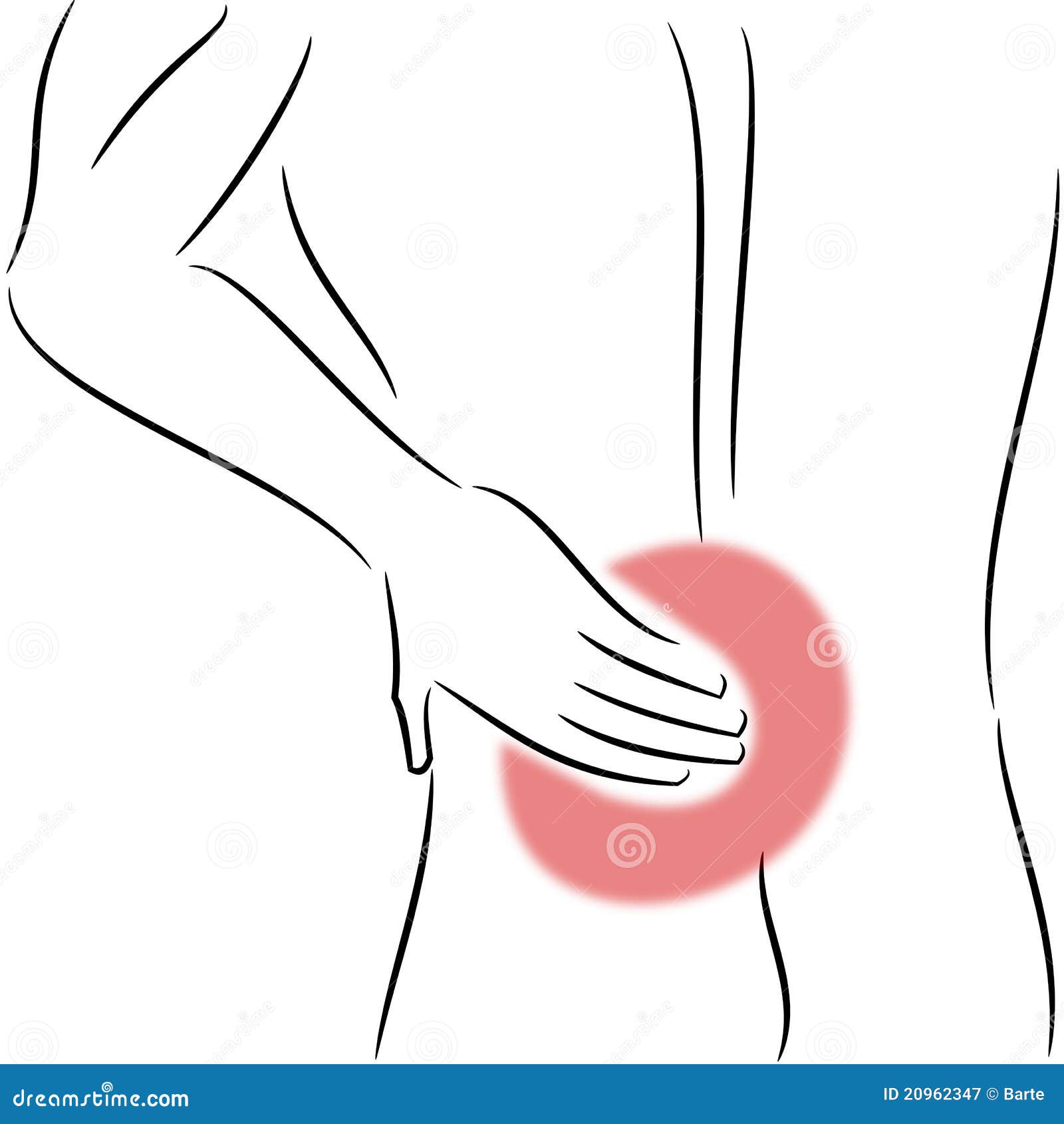 Back pain stock illustration. Illustration of body, outlined - 20962347