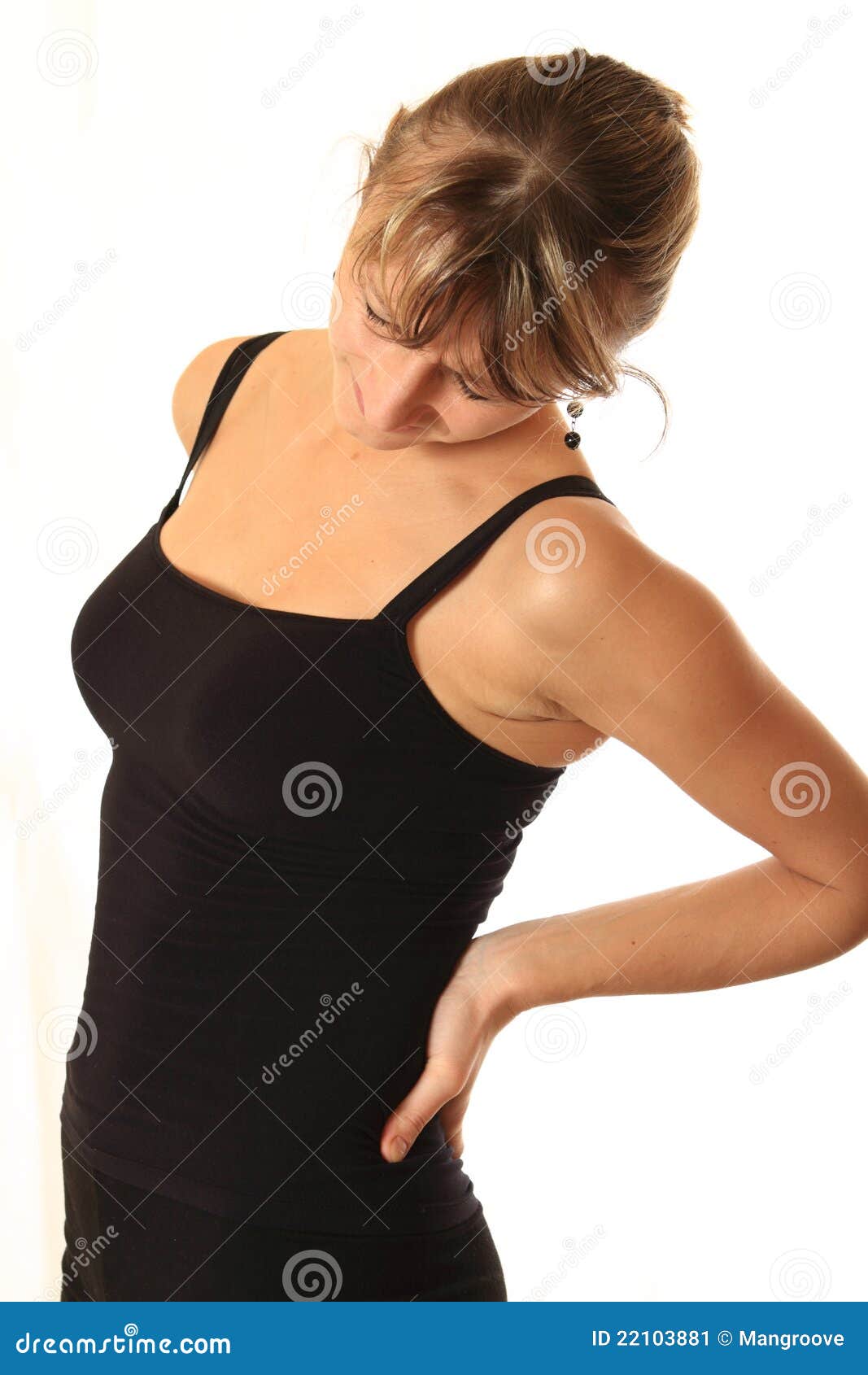 Back pain, backache stock image. Image of painful, backache - 22103881