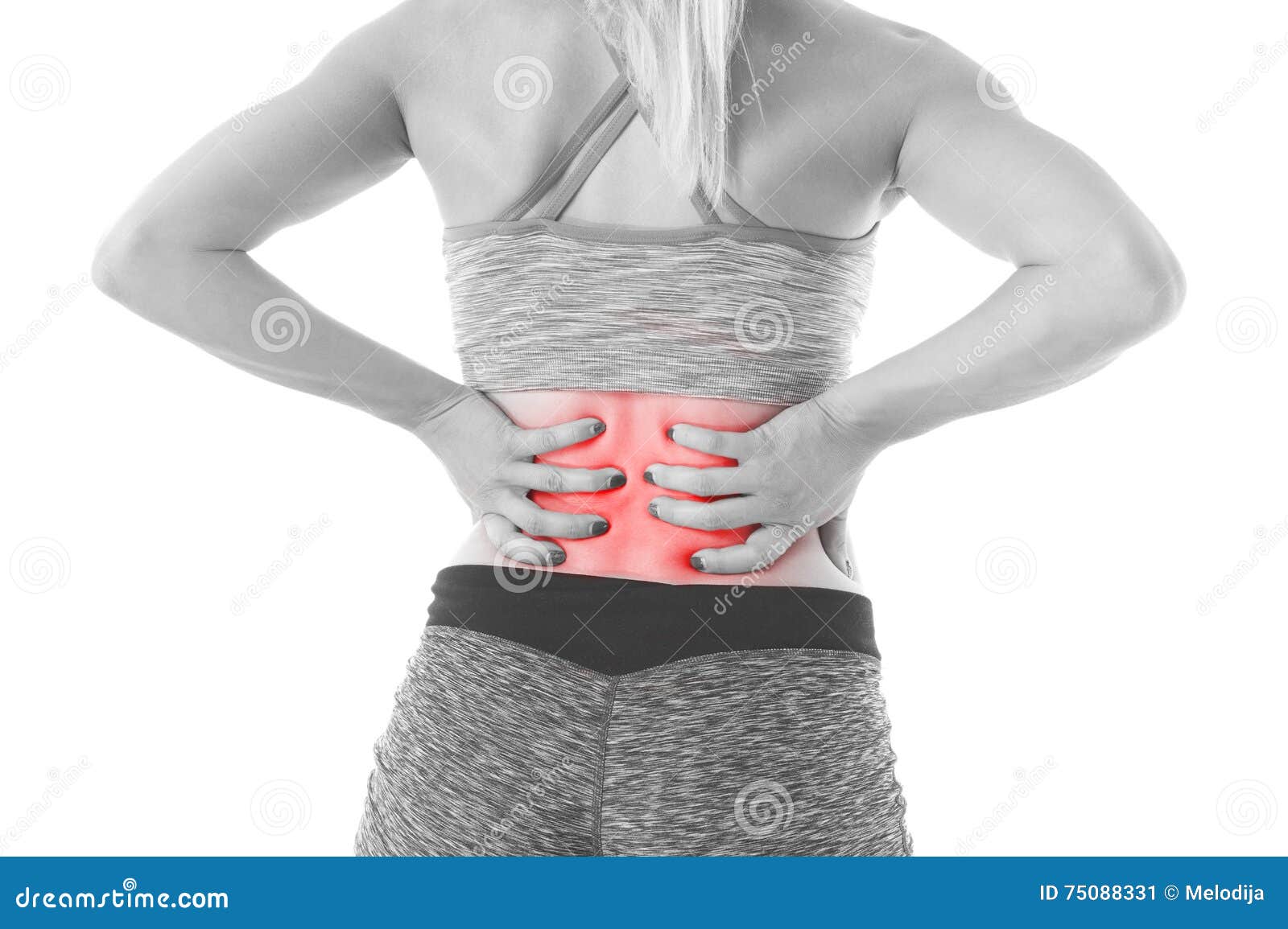 Back pain stock image. Image of medicine, monochrome - 75088331