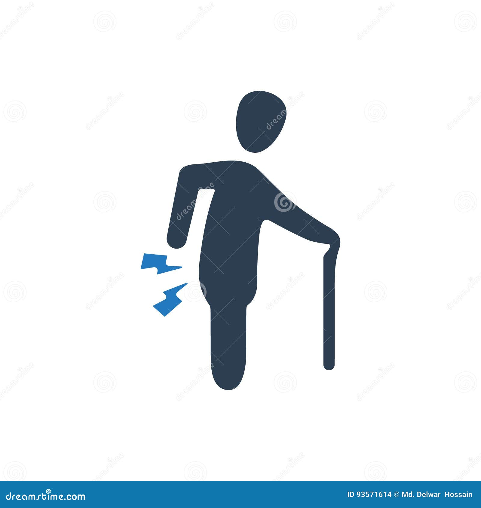 Back Pain Icon stock vector. Illustration of pain, ilness - 93571614