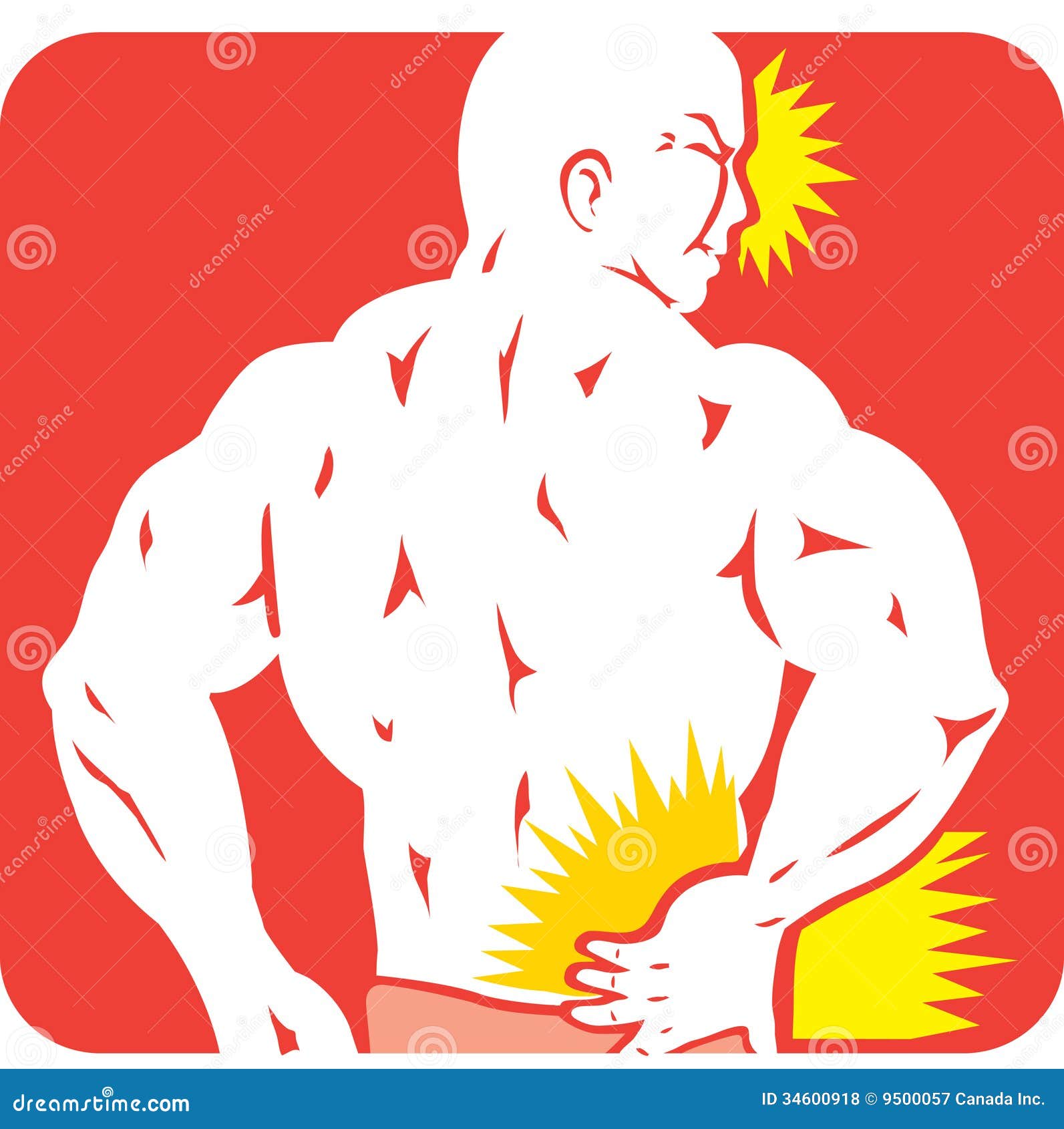 Back Pain icon stock vector. Illustration of back, bodybuilder - 34600918