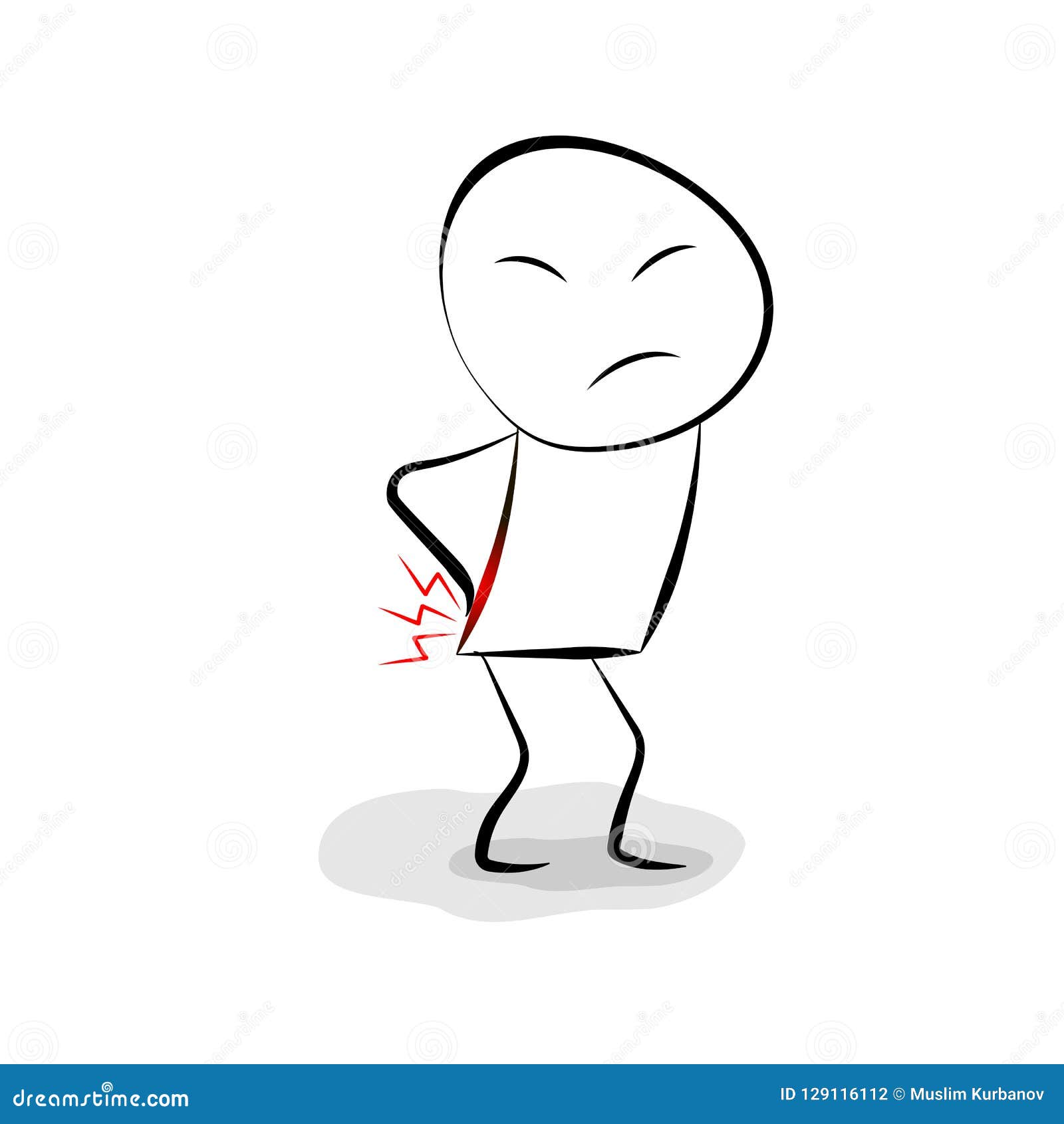 Lip Pain Line Icon, Body And Painful, Herpes Sign, Vector Graphics, A ...