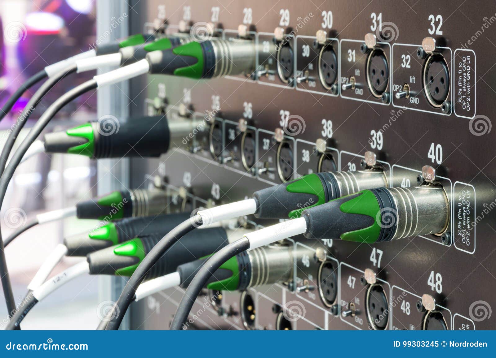 Audio Connectors, Cables and Connectors. Stock Image - Image of ...