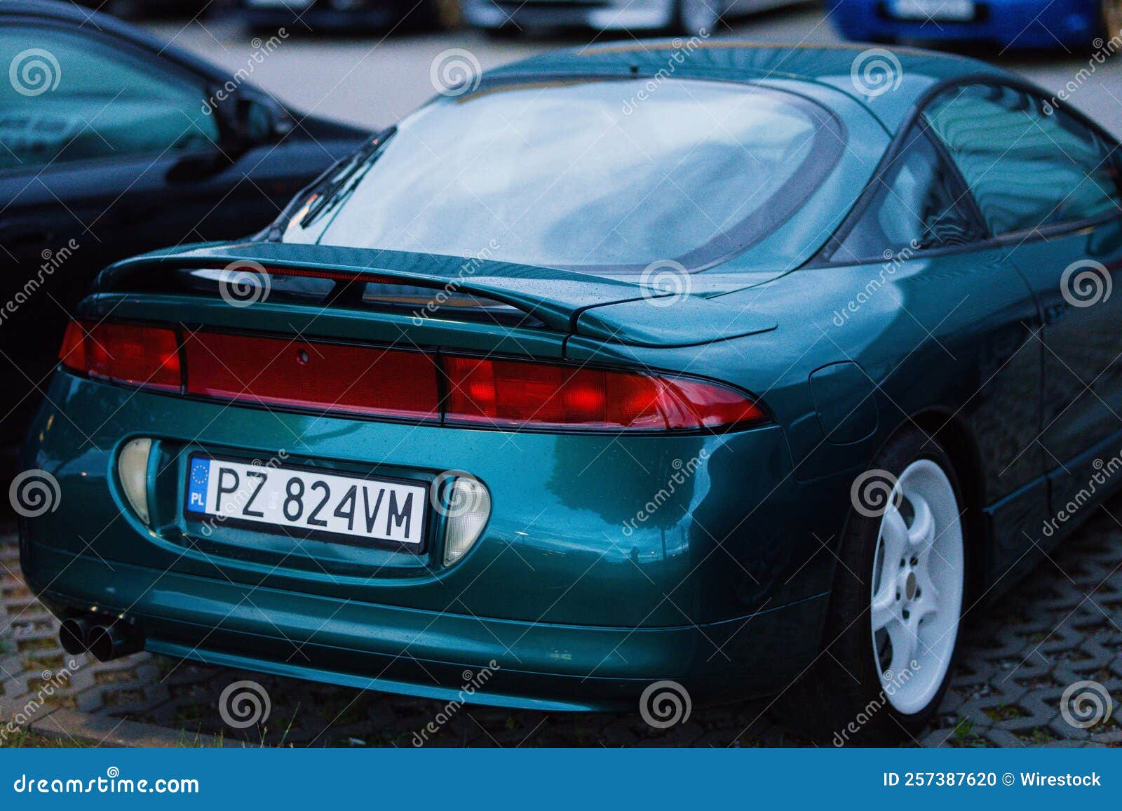 Back Part of the Green Mitsubishi Eclipse Editorial Image - Image of ...