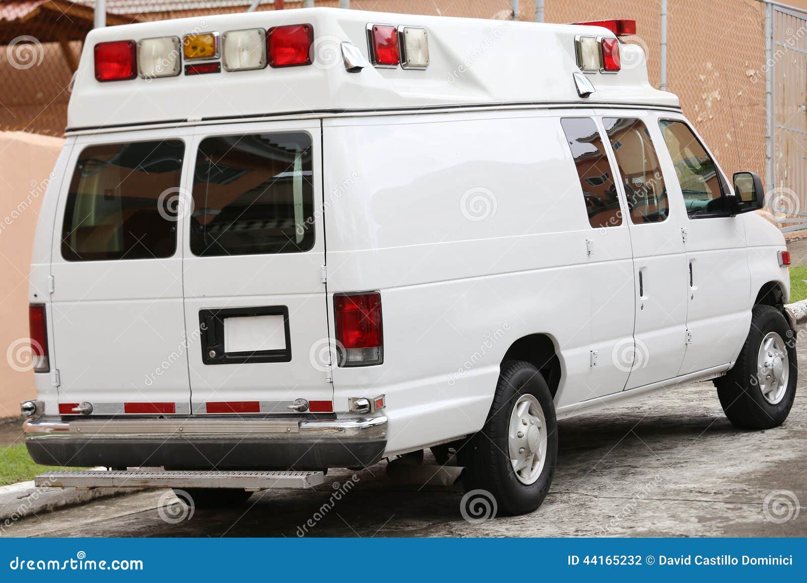 Back Part of a White Ambulance Stock Photo - Image of auto, safety ...