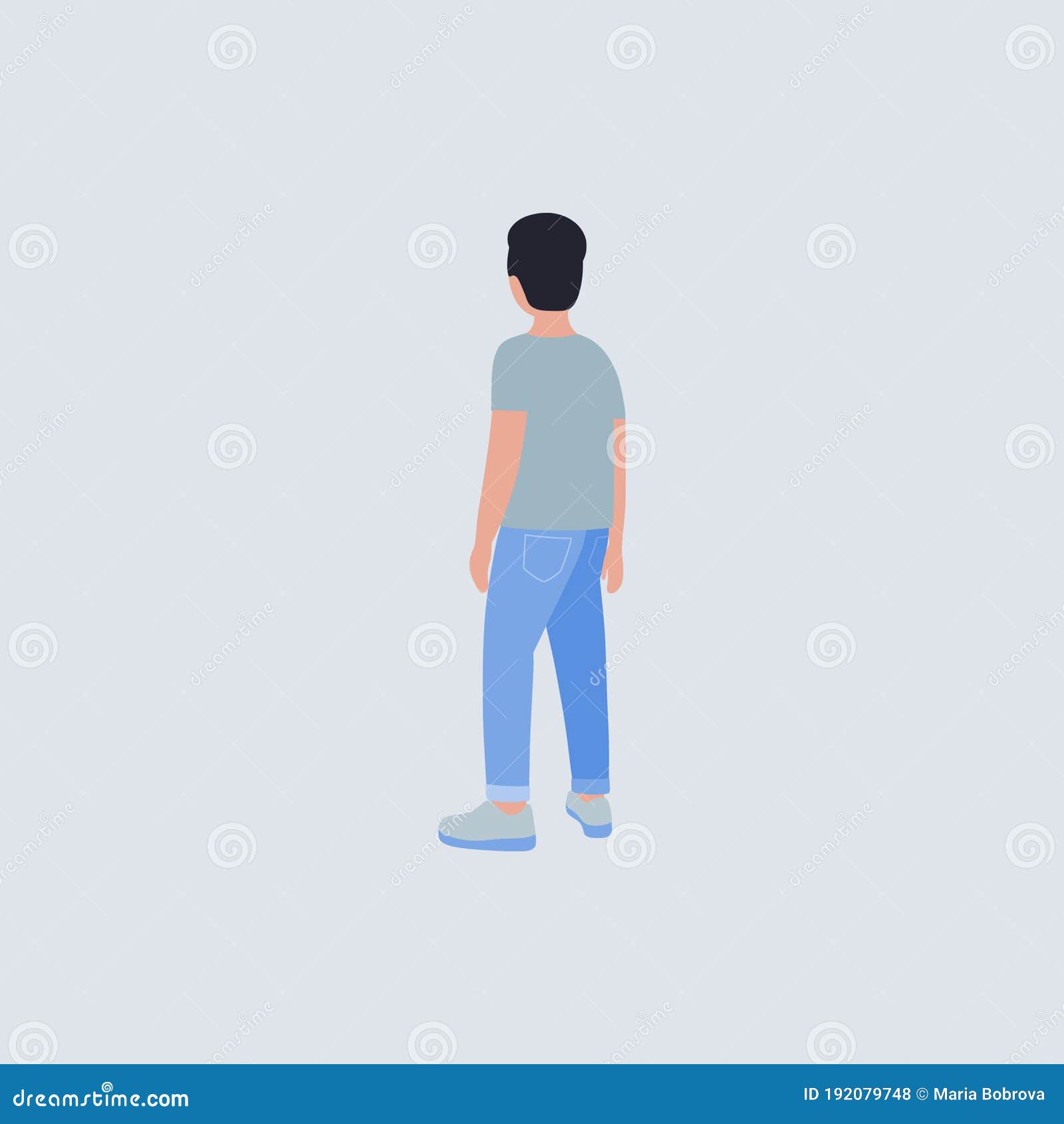 Back People stock vector. Illustration of people, fashion - 192079748