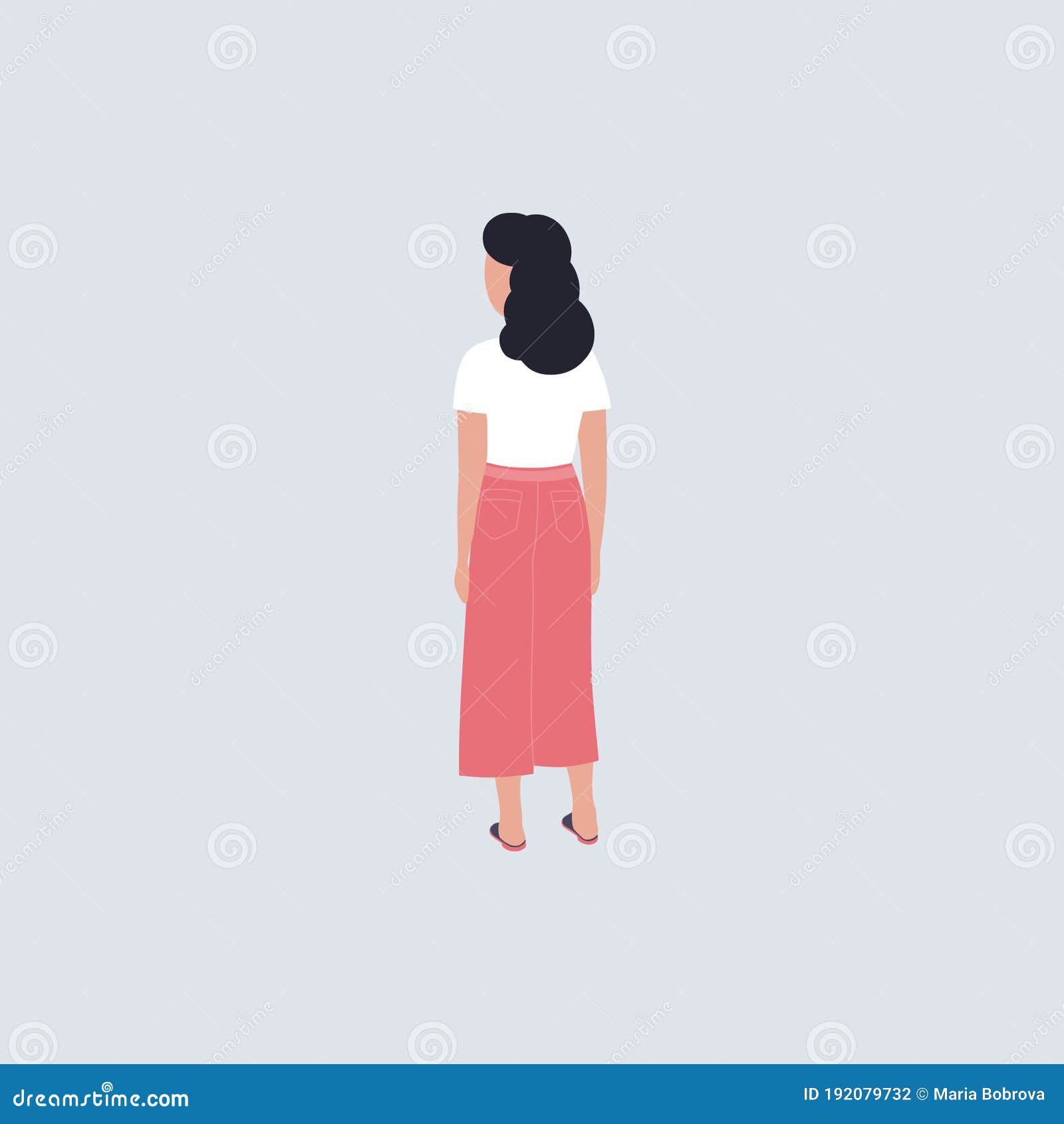 Back People stock vector. Illustration of people, girl - 192079732