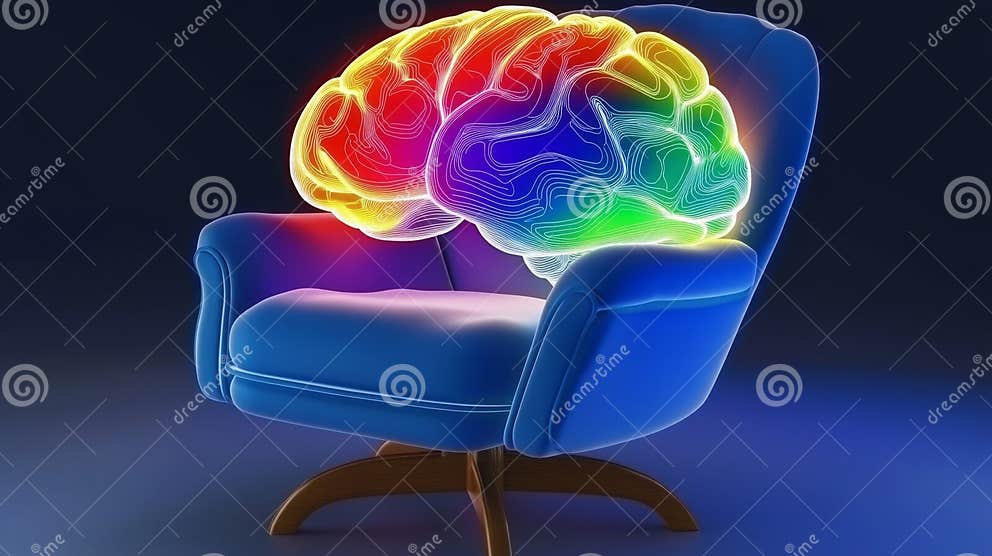 Back Perspective of a Human Image. Human Brain. Nano Technology ...