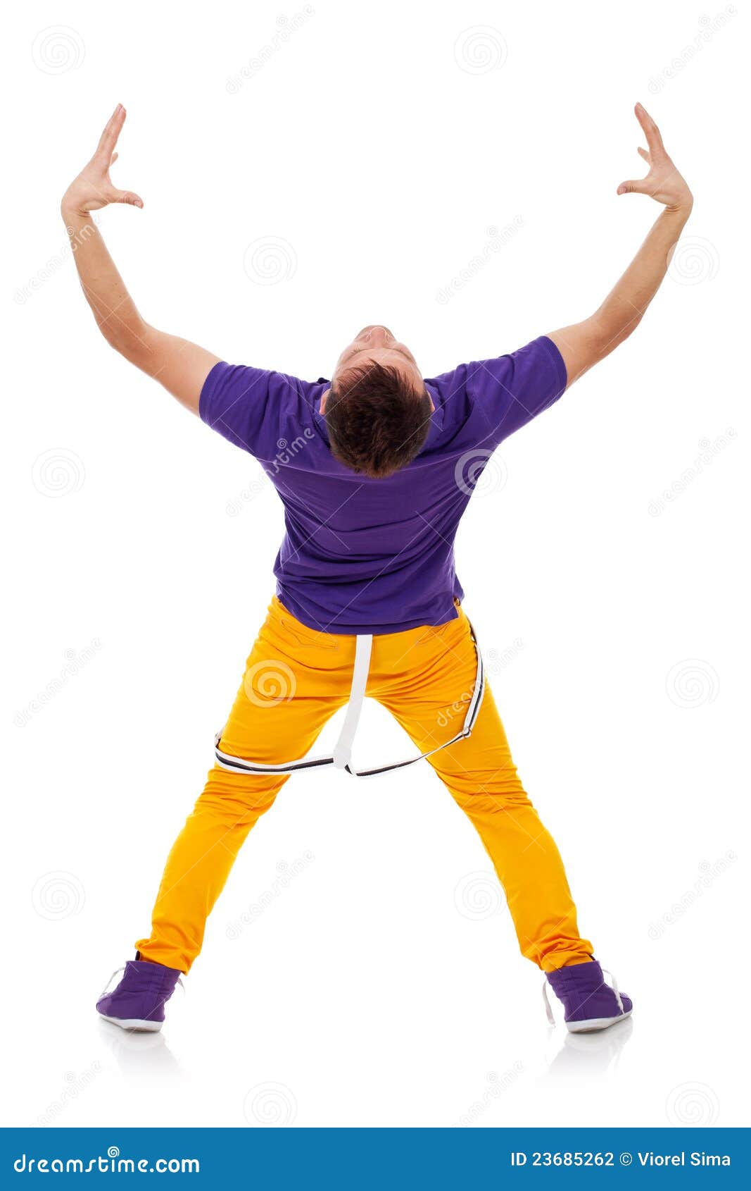 Back Picture of a Modern Style Dancer Stock Photo - Image of aggressive ...