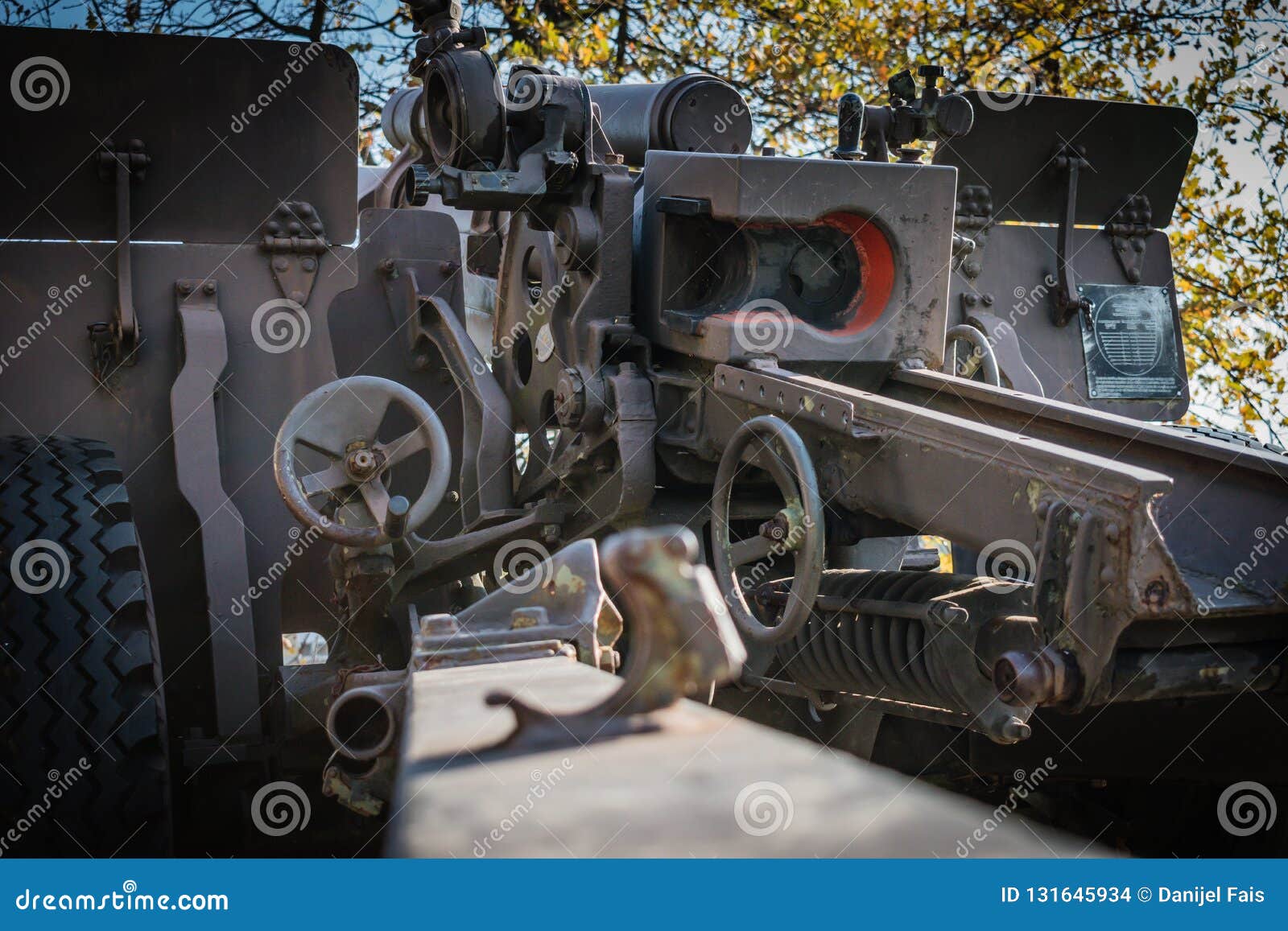 Back Picture of Old Howitzer Short Barrel Canon Stock Photo - Image of ...
