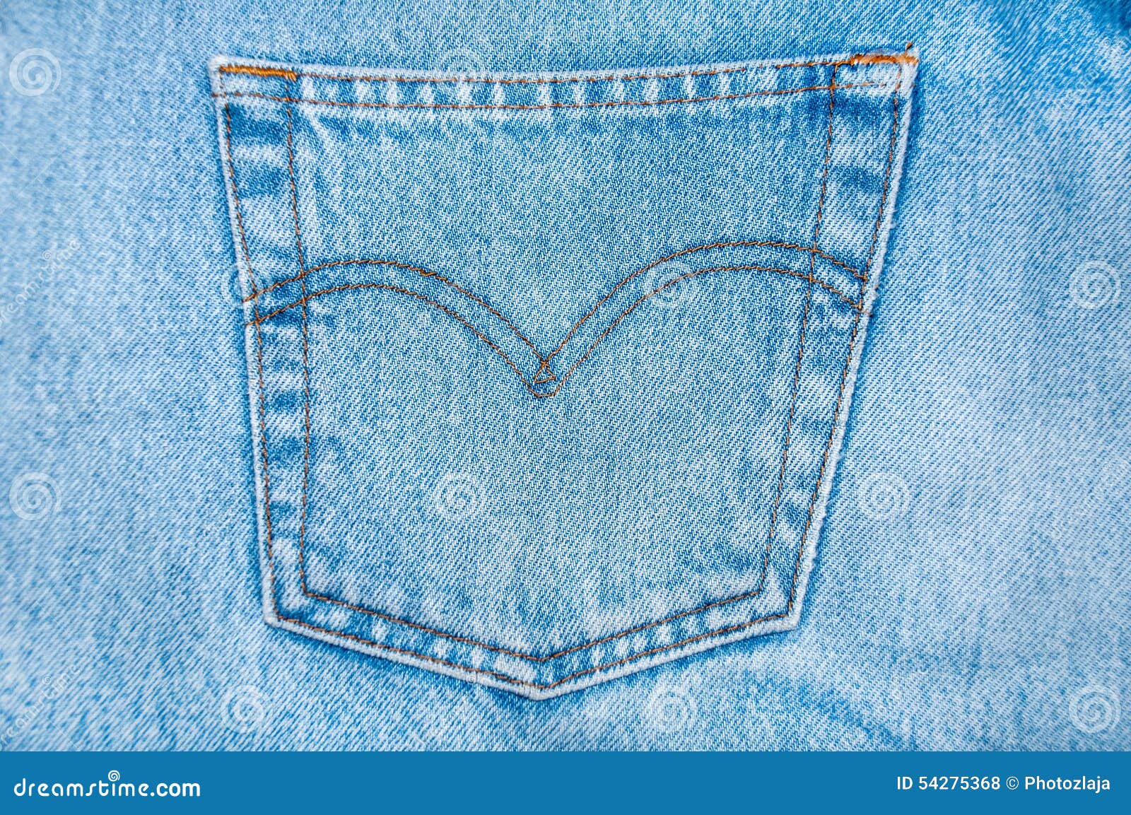 Back Pocket on the Blue Jeans Trousers Stock Photo - Image of dark ...