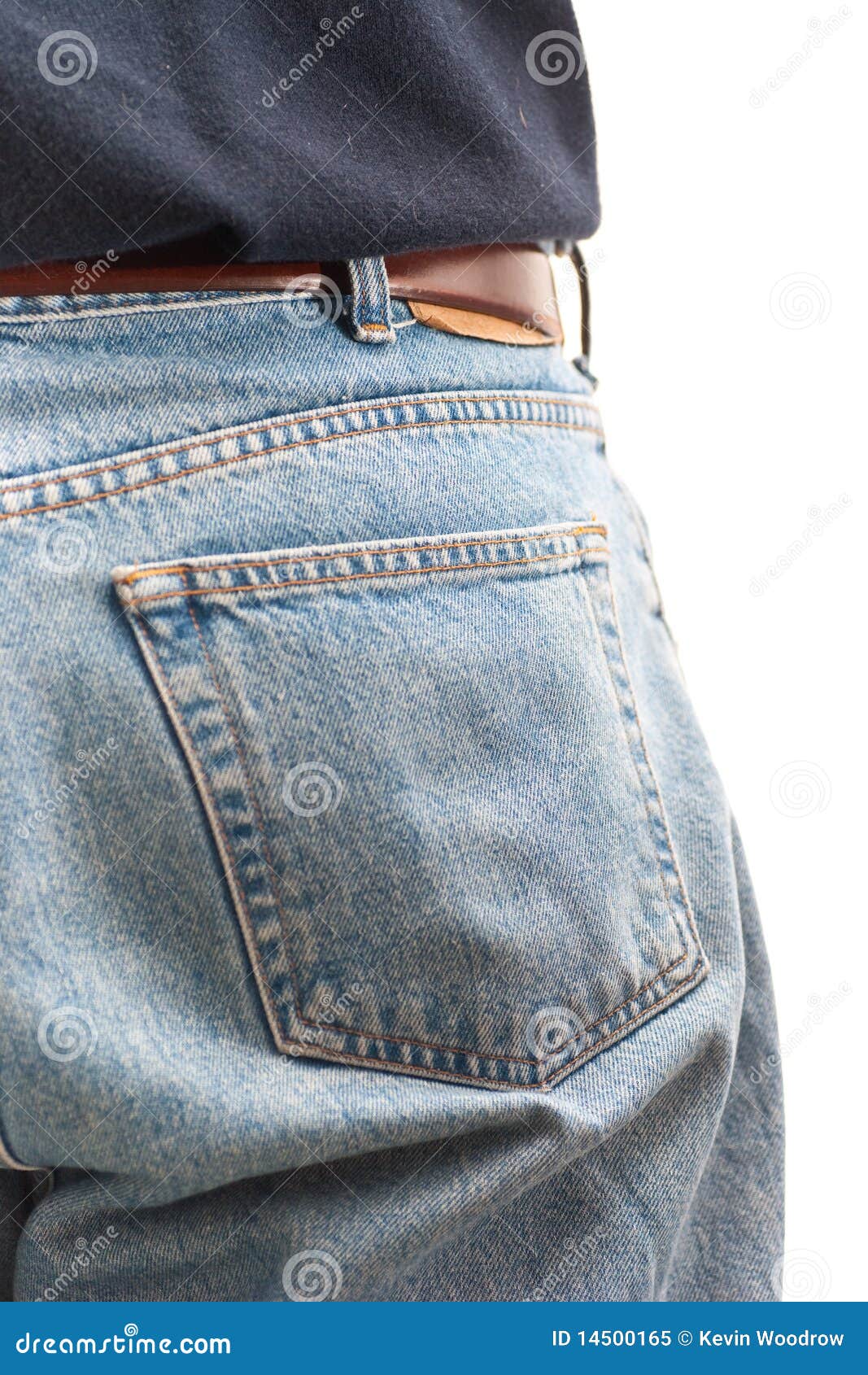 Back Pocket of Man Wearing Jeans Stock Image - Image of backside ...