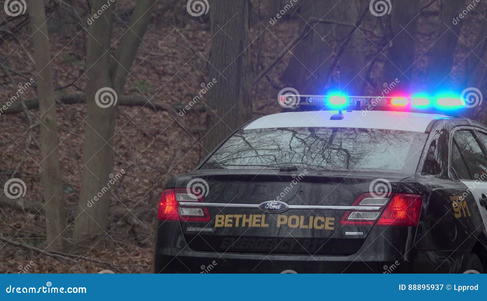 Back of a Police Car Near a Emergency Stock Video - Video of abuse ...