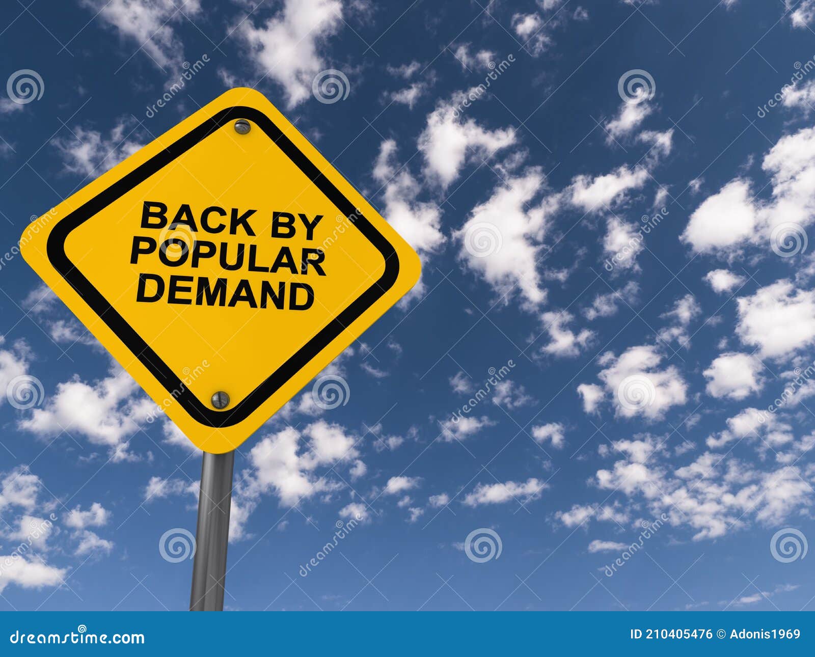 Back by Popular Demand Traffic Sign Stock Illustration - Illustration ... Back by Popular Demand Traffic Sign Stock Illustration - Illustration ...