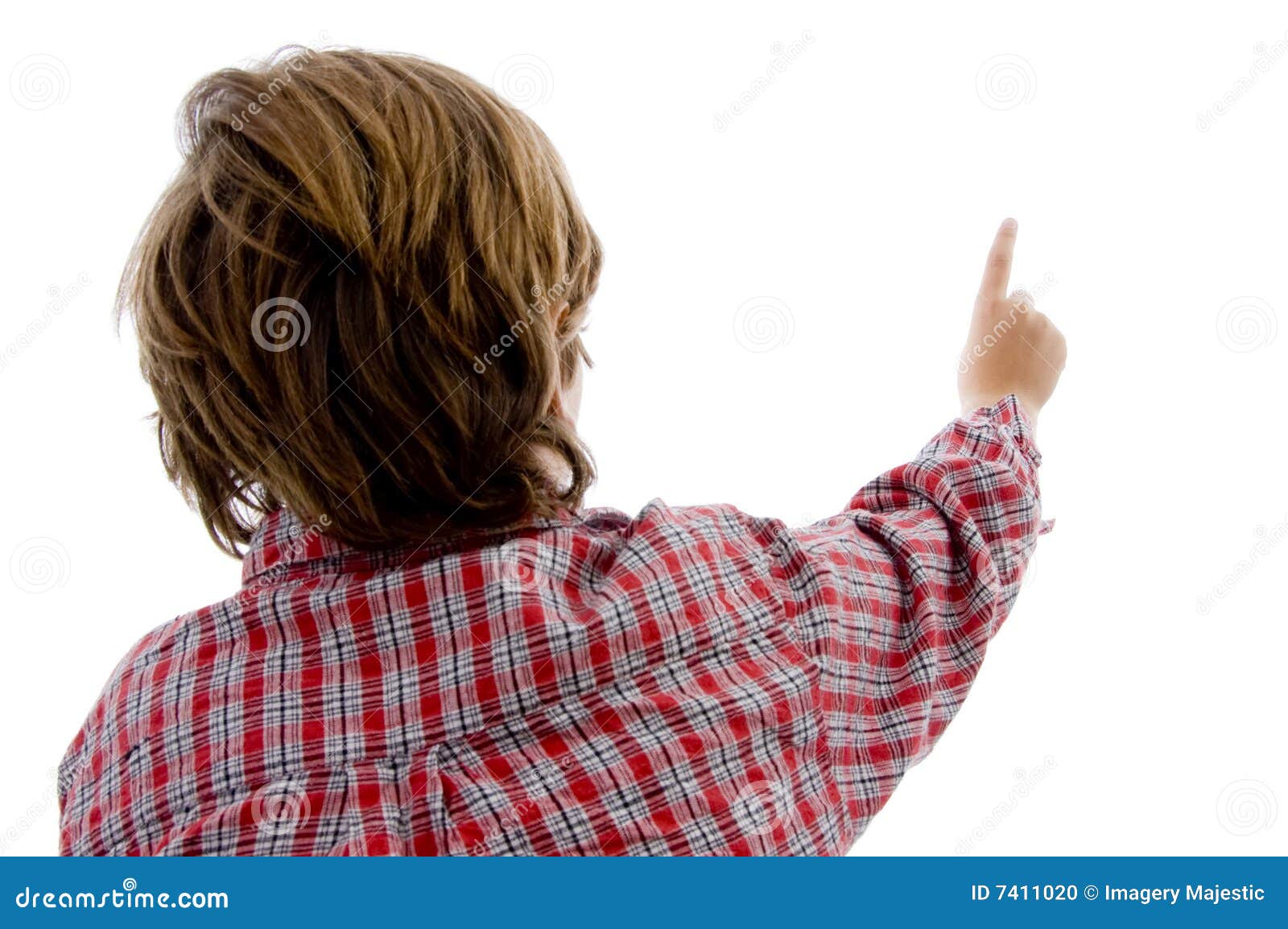 Back pose of boy pointing stock photo. Image of happiness - 7411020