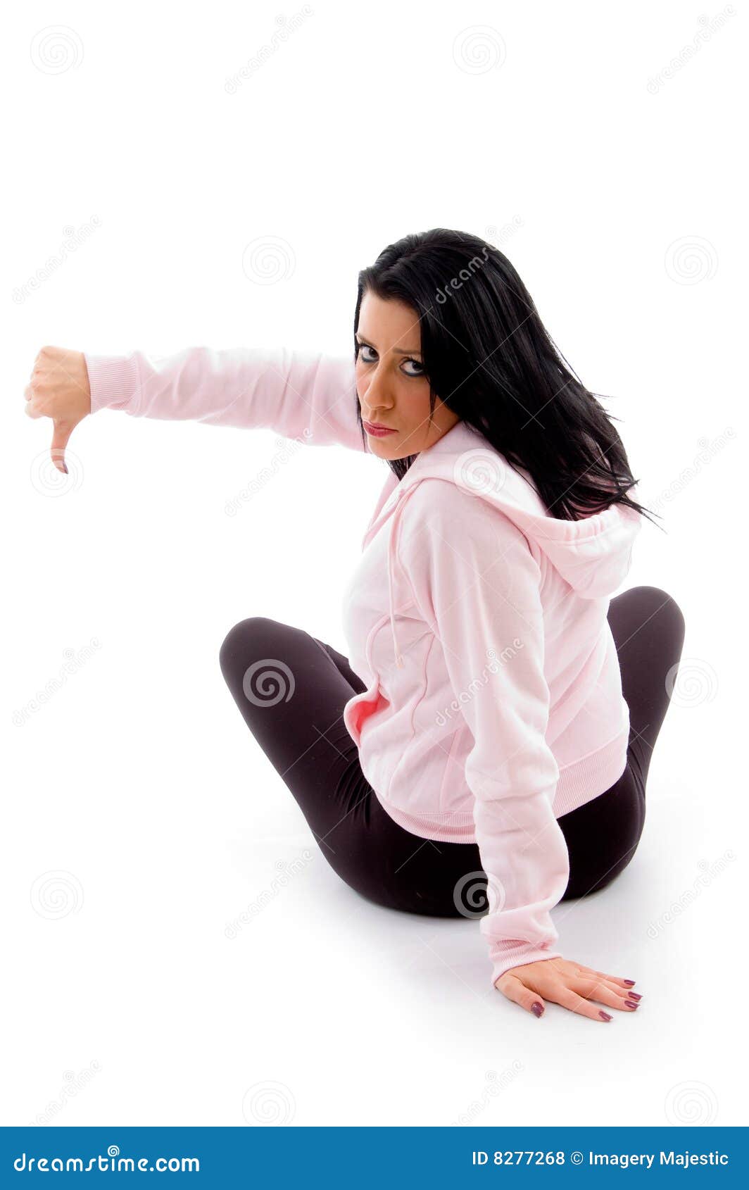 Back Pose Of Model With Thumbs Down Picture. Image: 8277268