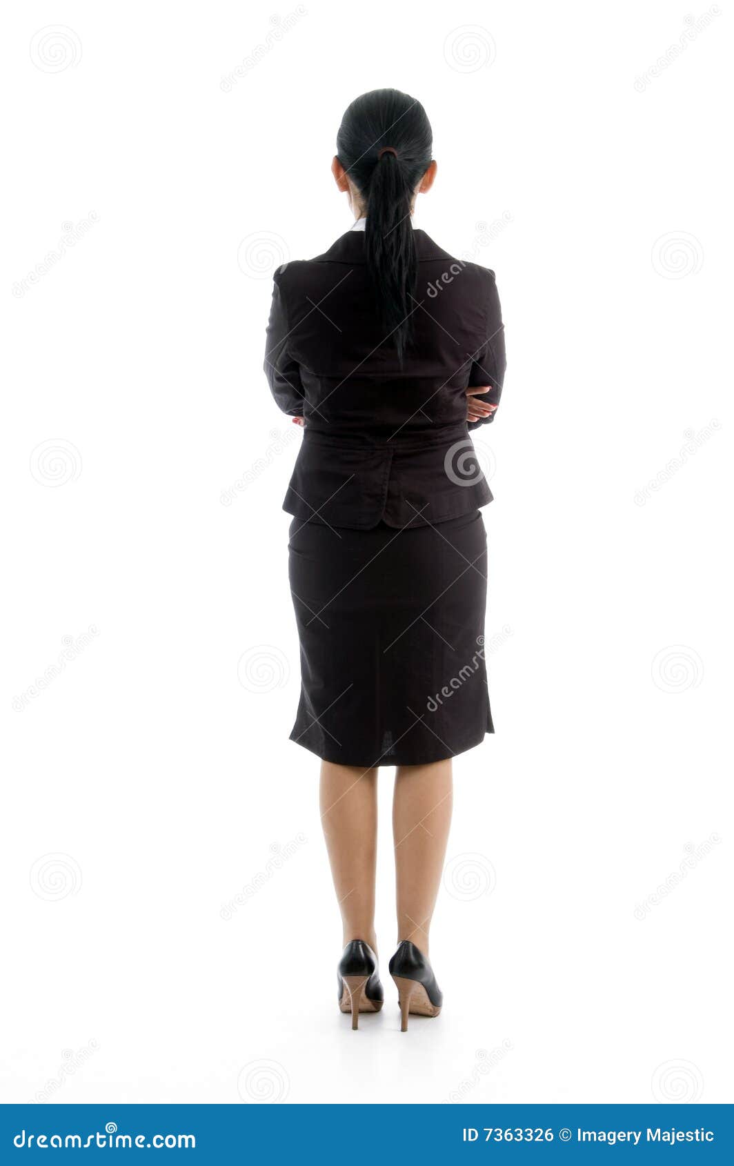 Back Pose of Young Executive Stock Photo - Image of executive, adult ...