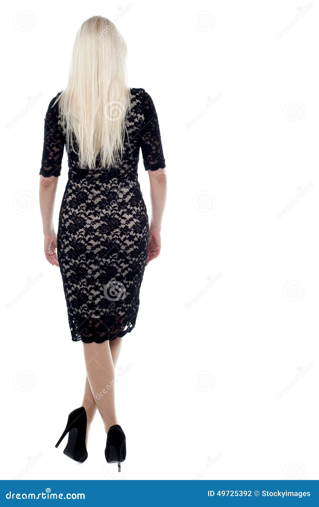 Back pose of young woman stock photo. Image of crossed - 49725392