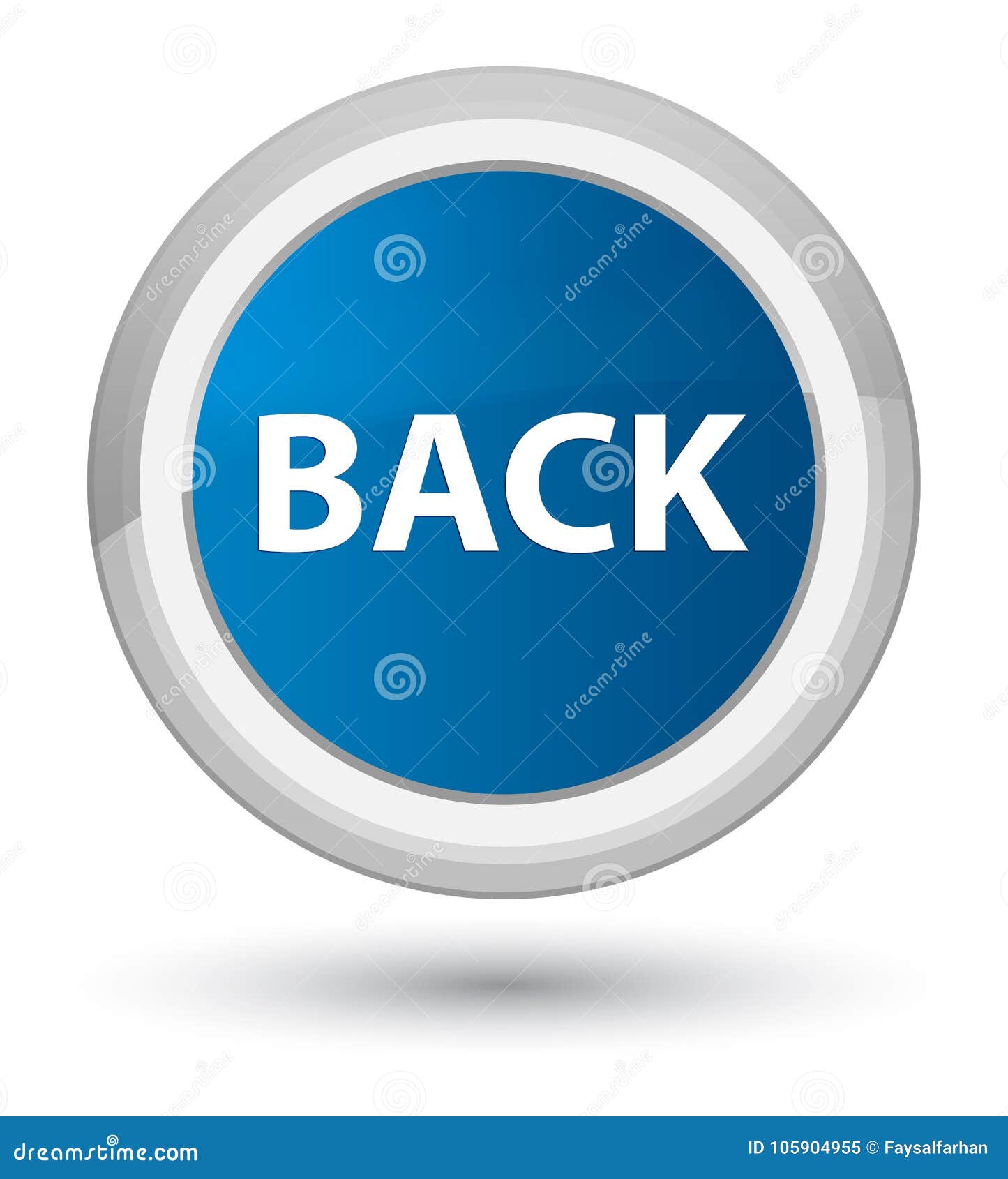 Back Prime Blue Round Button Stock Illustration - Illustration of word ...