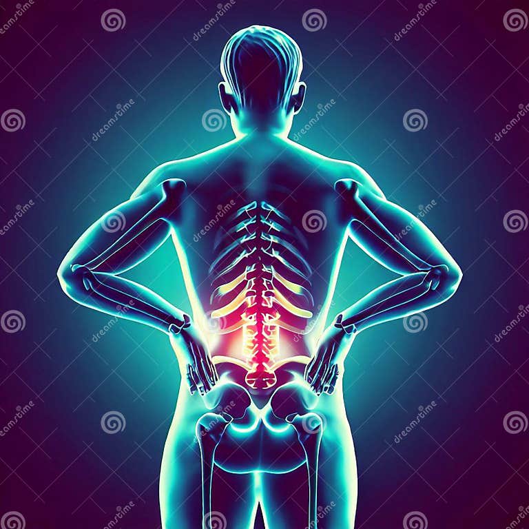 Back Problems, Pain, Sciatica, Spine Stock Illustration - Illustration ...