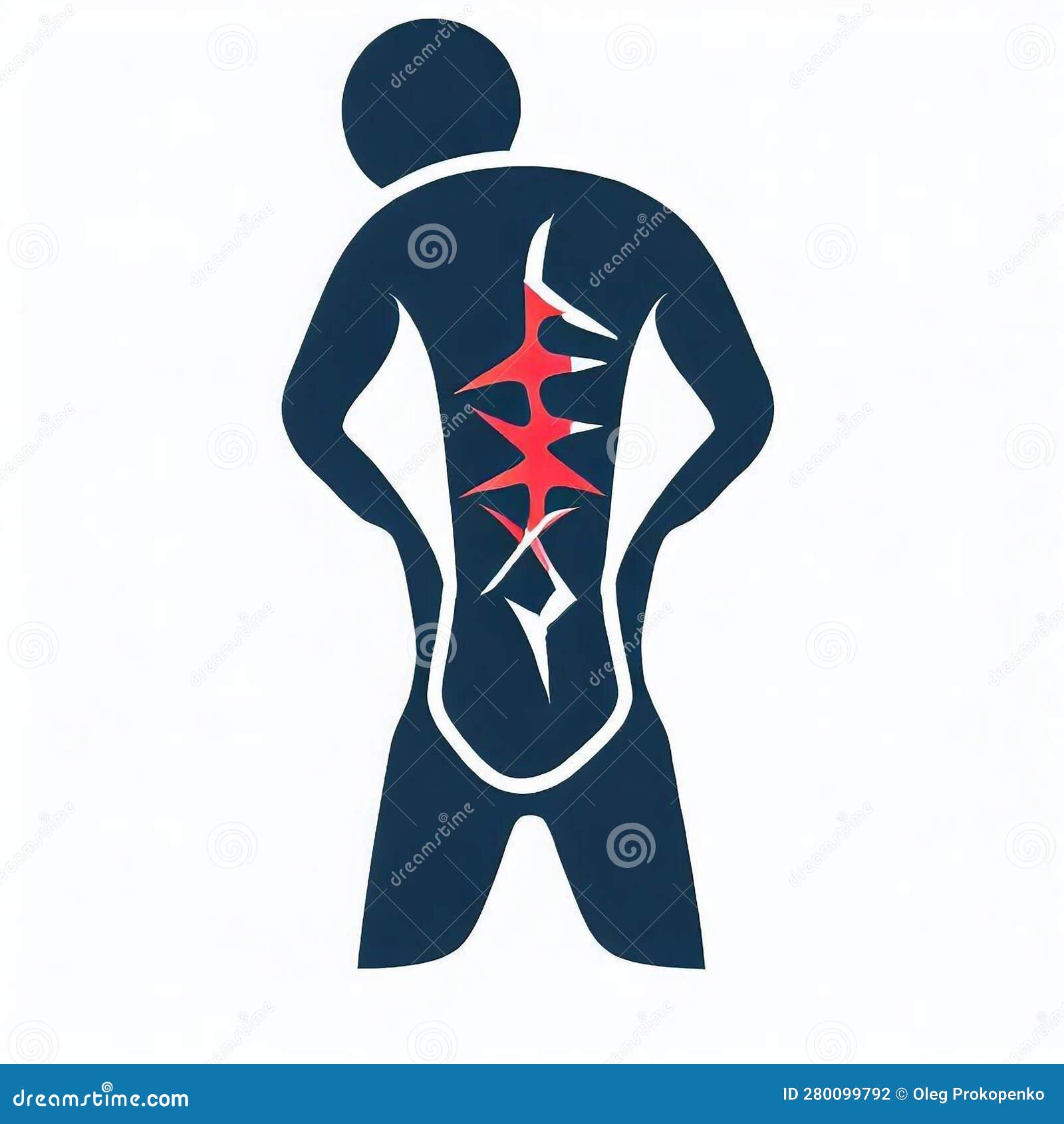 Back Problems, Pain, Sciatica, Spine Stock Illustration - Illustration ...