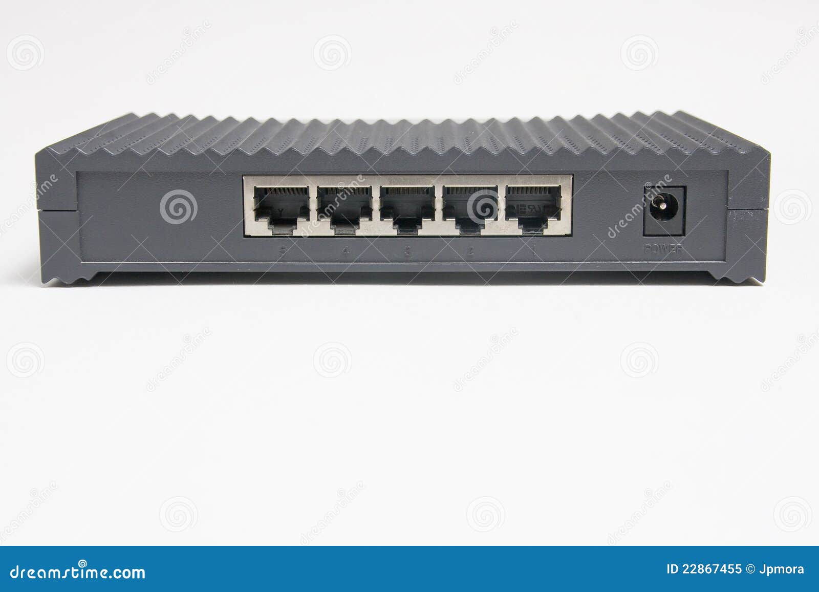 The Back Of The WI-FI Router, Antenna And Socket Connectors Stock ...