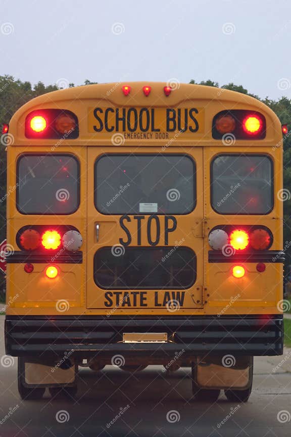Back of School Bus stock image. Image of drive, passenger - 1290439
