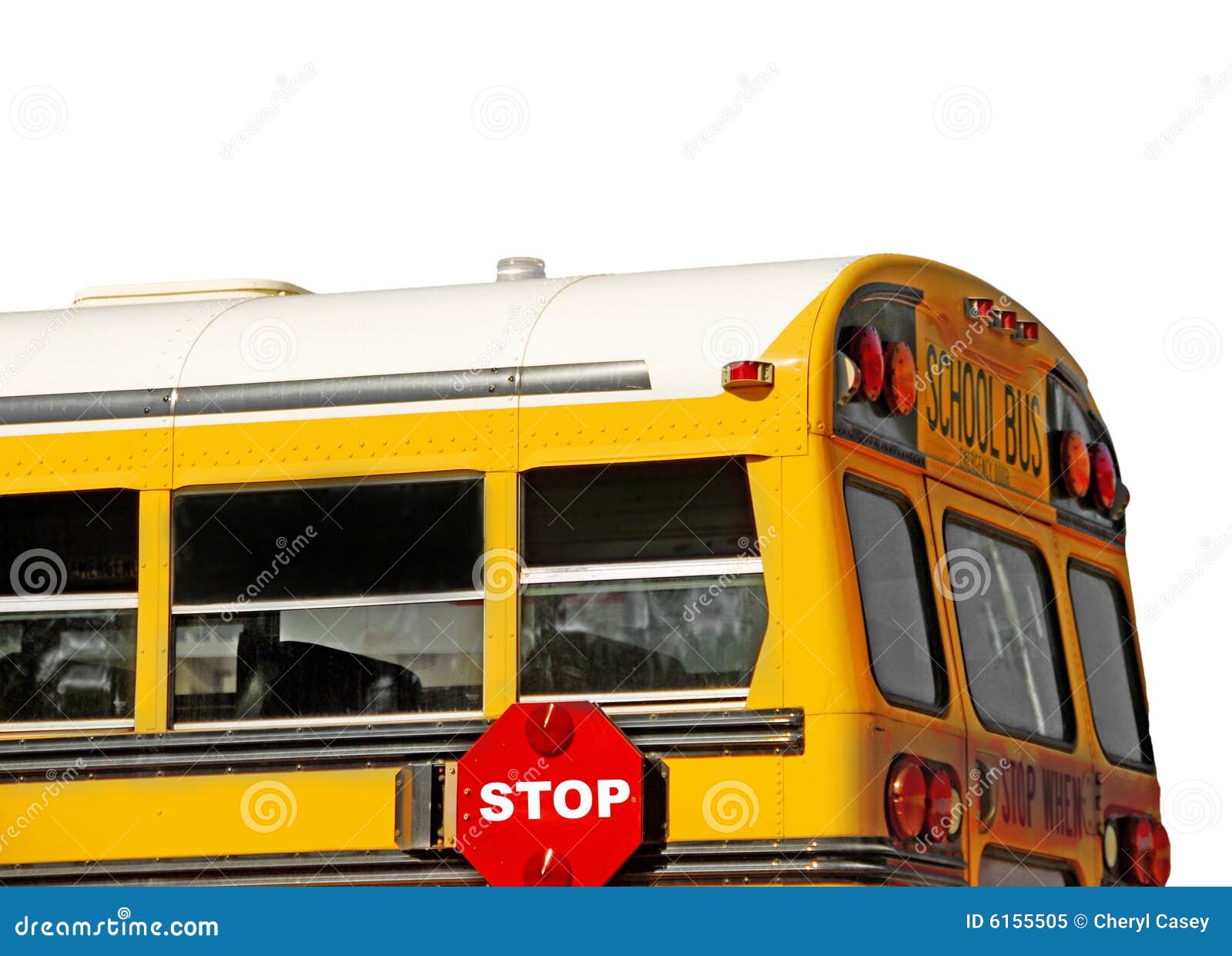 Back of school bus stock image. Image of travel, elementary - 6155505