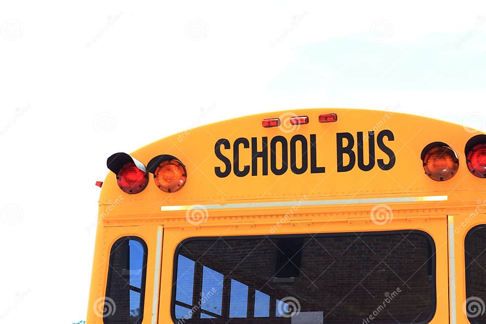 Back of School bus stock image. Image of high, transport - 57042913