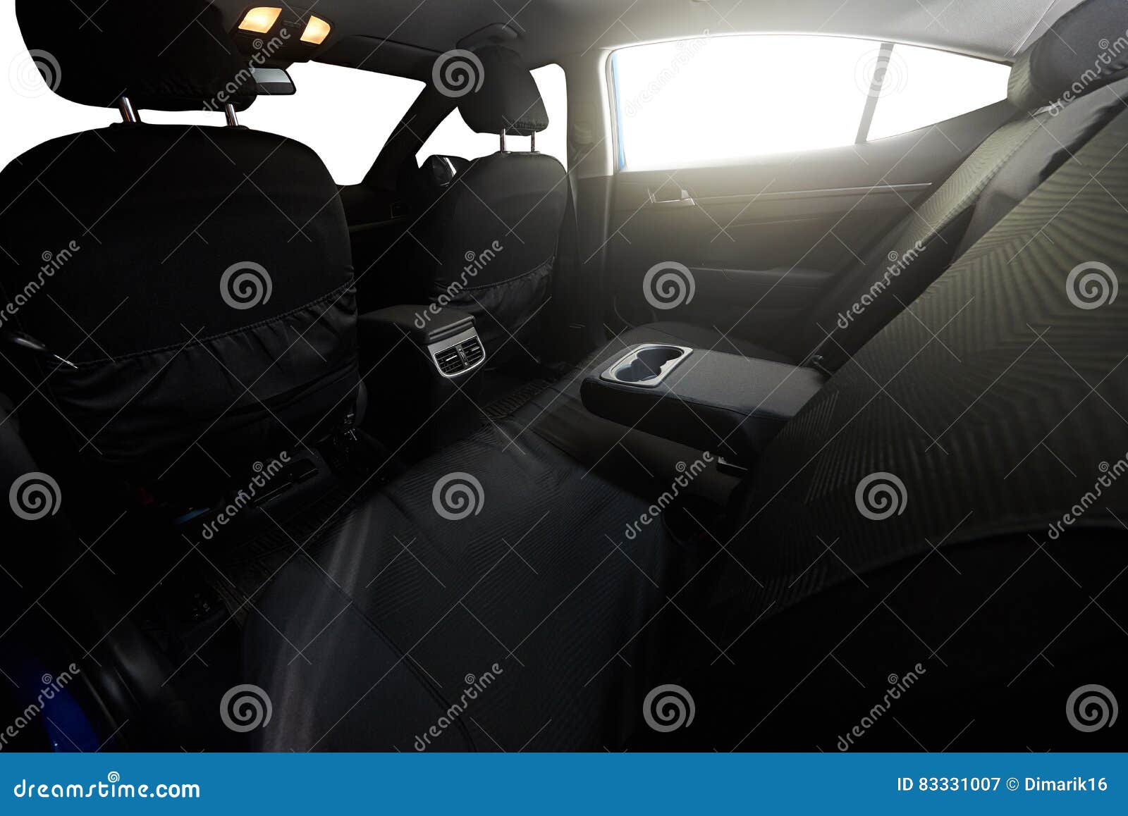 Back seat of sedan car stock image. Image of passenger - 83331007