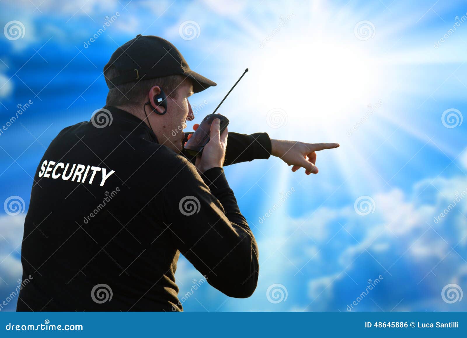 Back of a security guard stock photo. Image of safety - 48645886