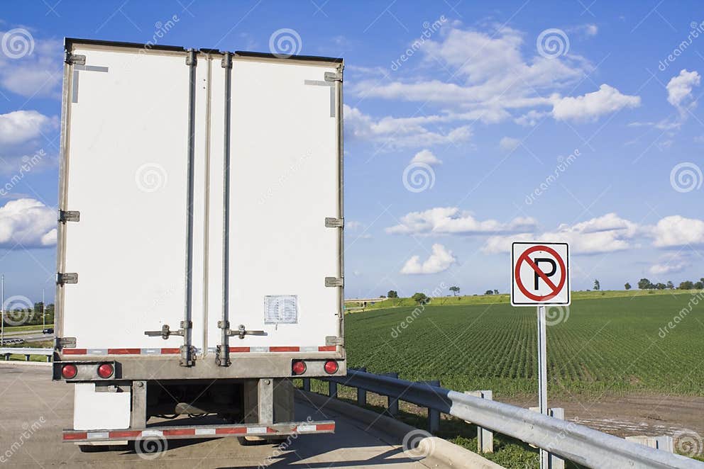 Back of Semi-Truck stock photo. Image of transportation - 5618106