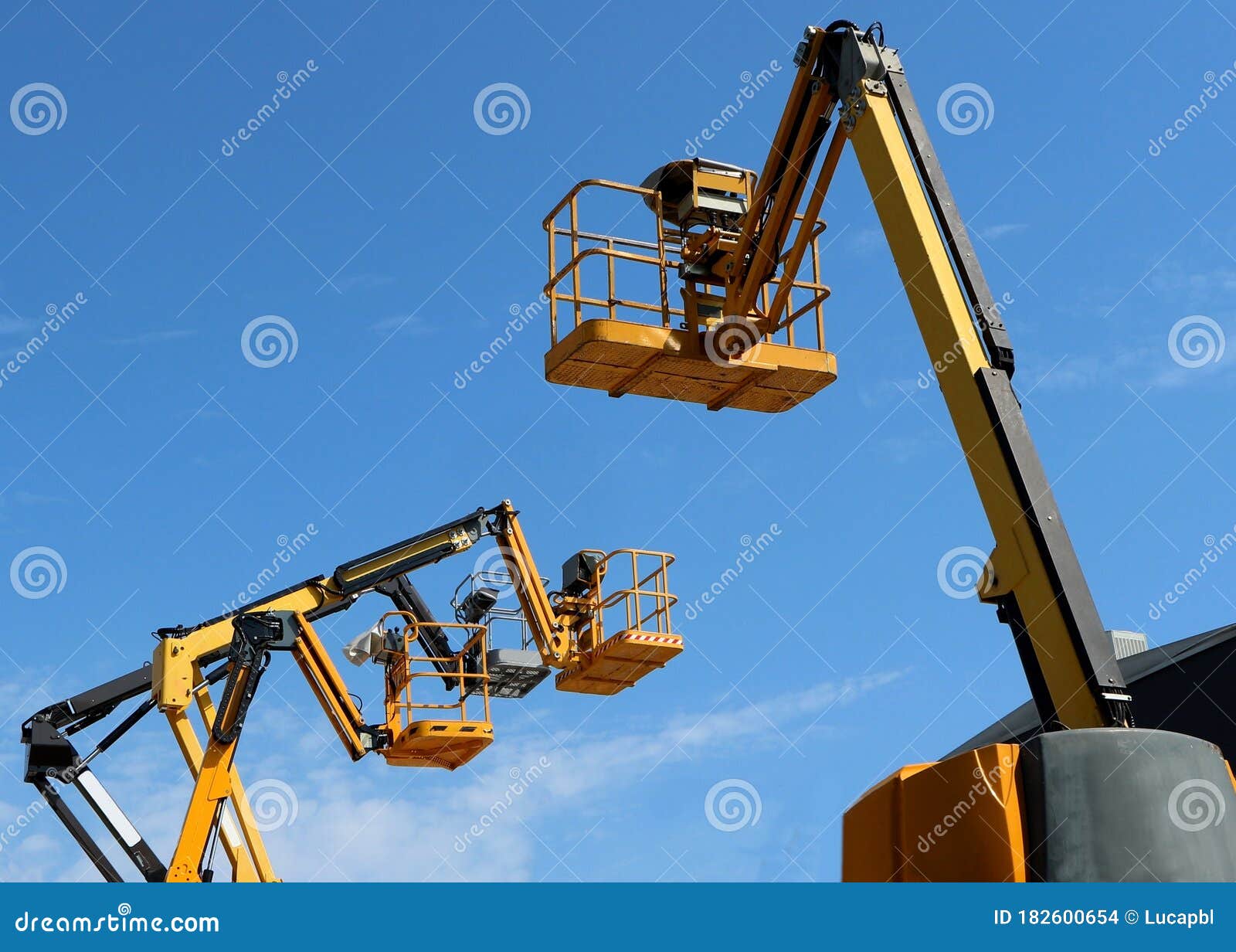 Back Side of an Aerial Work Platform, with Other Three in Front of it ...