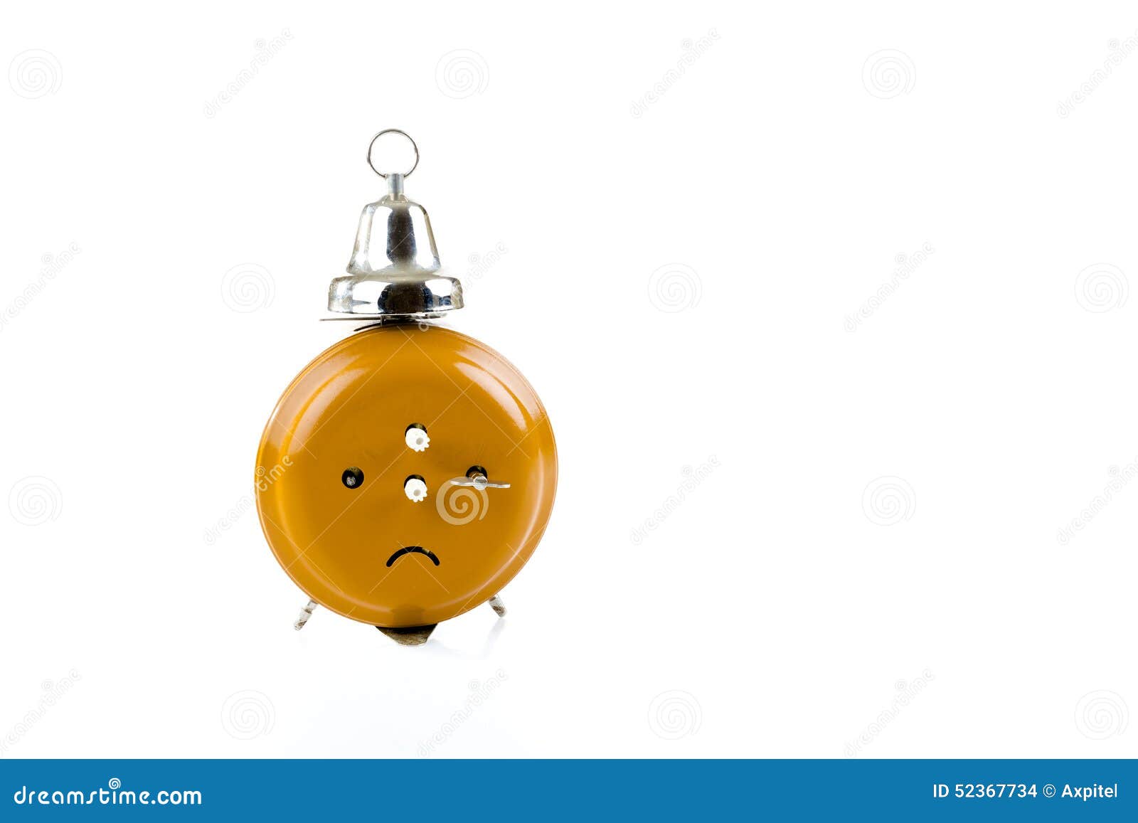 Back Side of Alarm Clock Isolated Stock Photo - Image of morning, bell ...