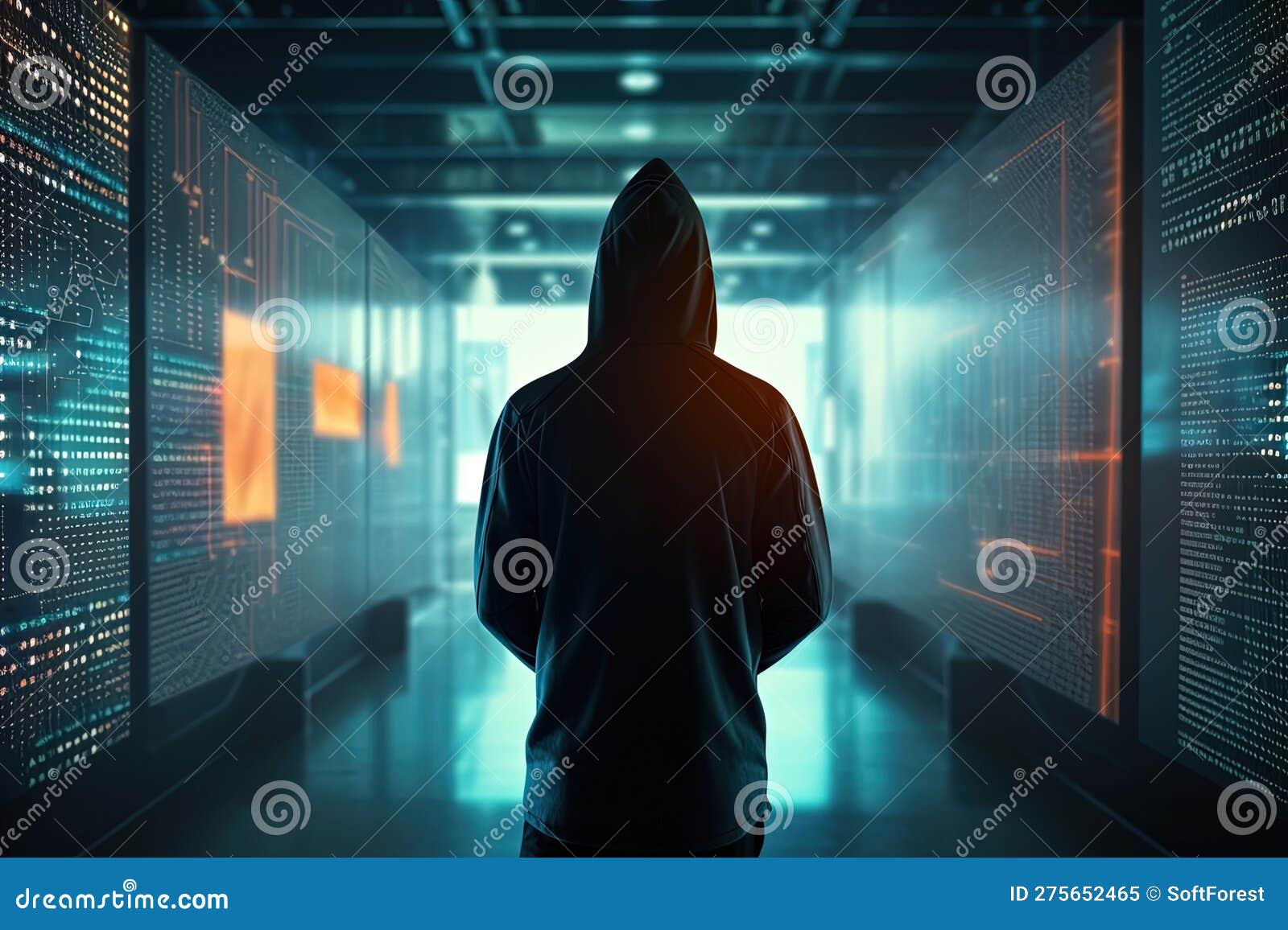 Back Side Bank Robber, Scammer, Hacker. Generative AI Stock ...