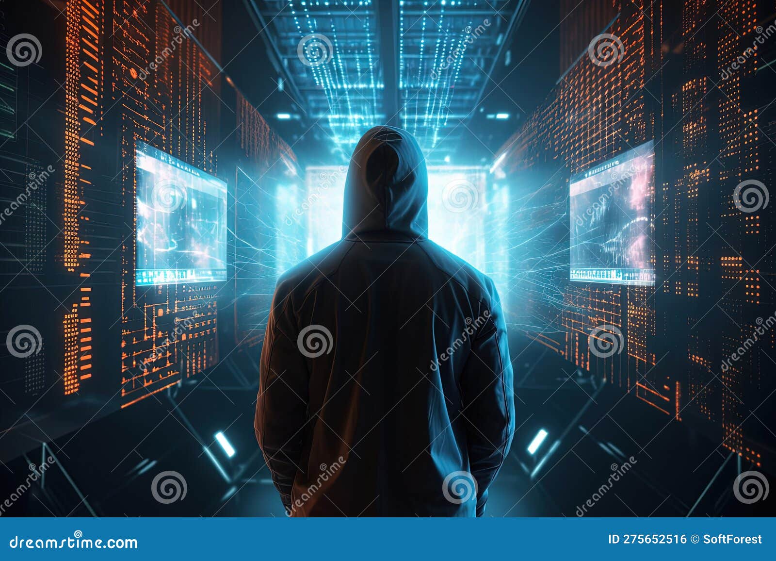 Back Side Bank Robber, Scammer, Hacker. Generative AI Stock ...