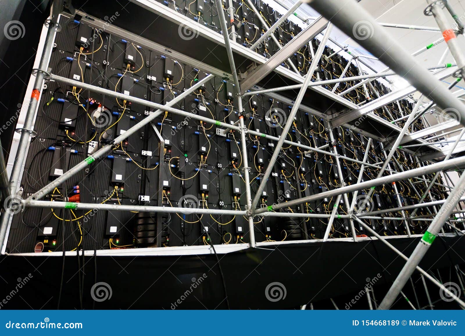 Back Side of Big Led Projection Screen Stock Image - Image of modern ...