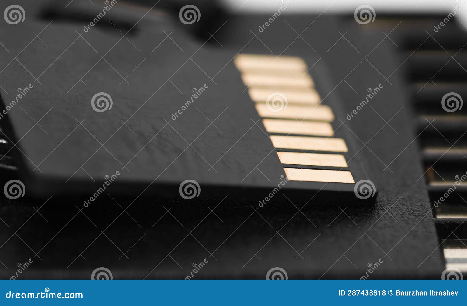 Back Side of Black SD Memory Card. Computer Equipment Stock Photo ...