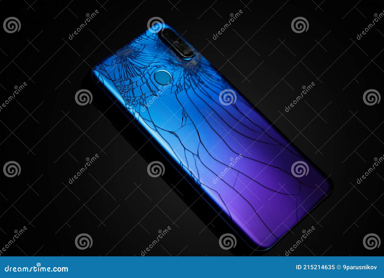 The Back Side of a Broken Phone. Spoiled Smartphone Camera Stock Image ...